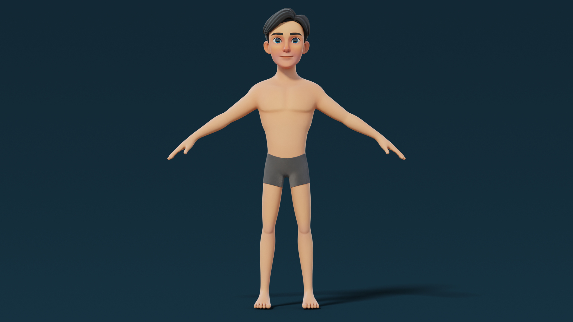 Cartoon Character Male Base Model Model - TurboSquid 2209742