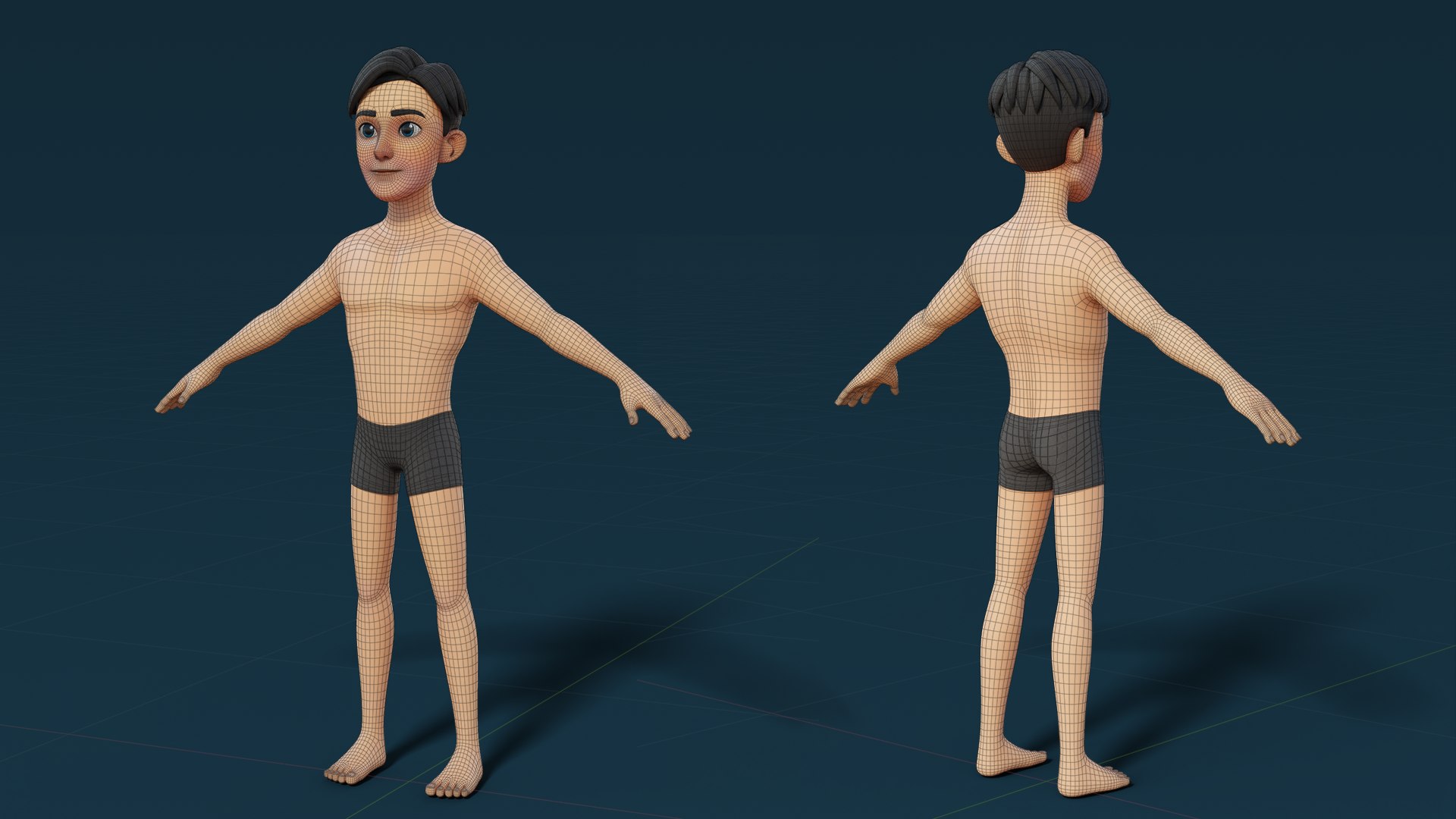 Cartoon Character Male Base Model Model - TurboSquid 2209742