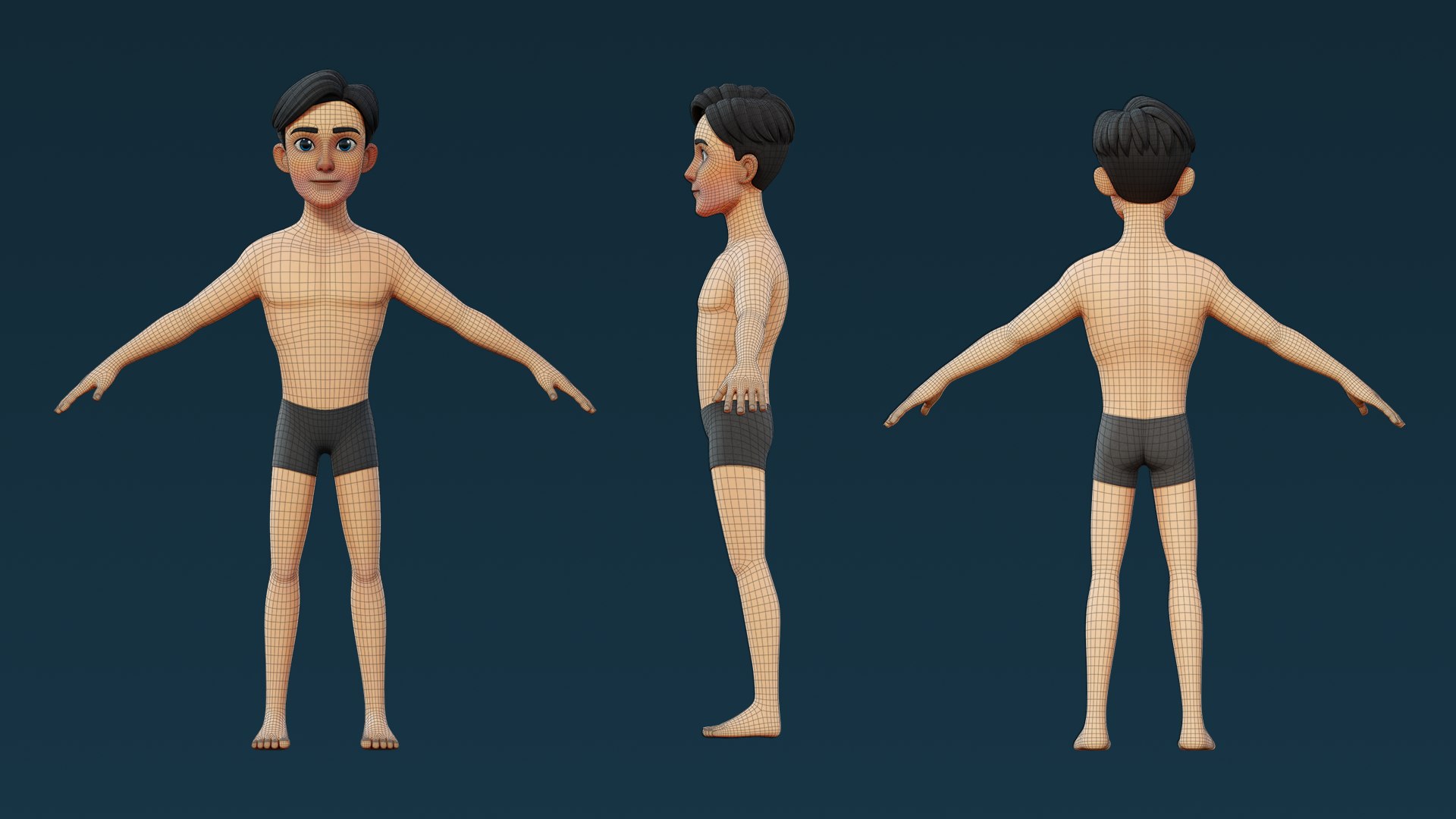 Cartoon Character Male Base Model Model - TurboSquid 2209742