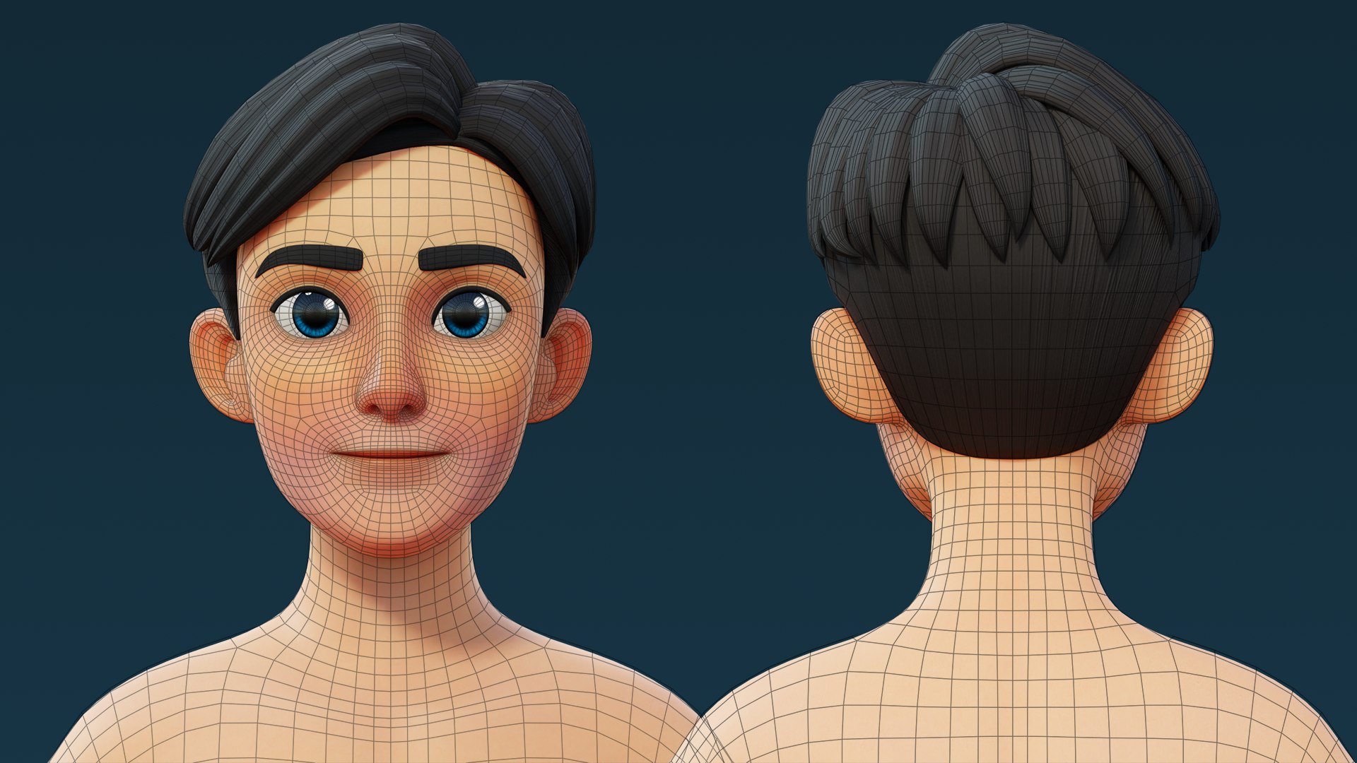 Cartoon Character Male Base Model Model - TurboSquid 2209742