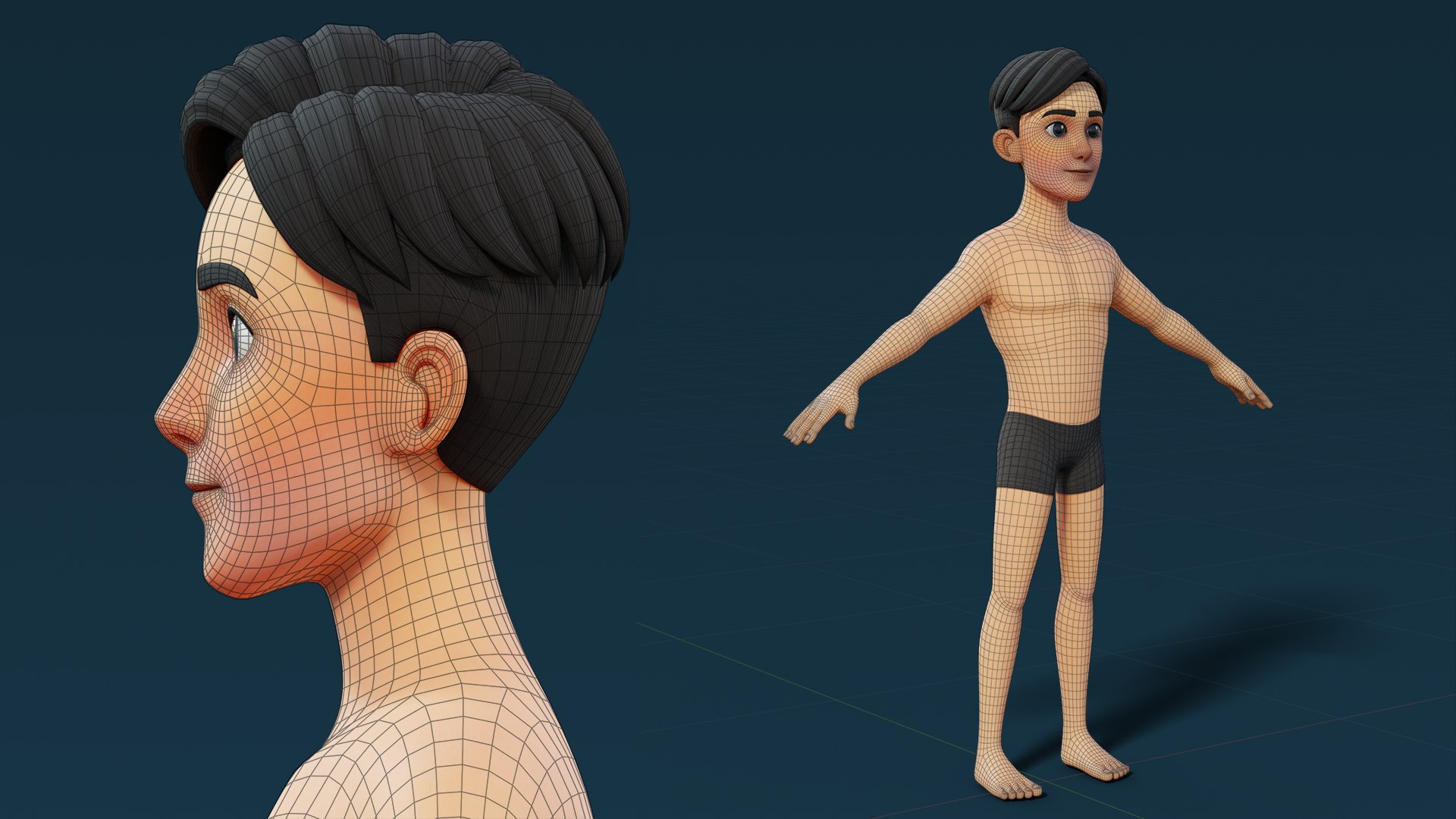 Cartoon Character Male Base Model Model - TurboSquid 2209742
