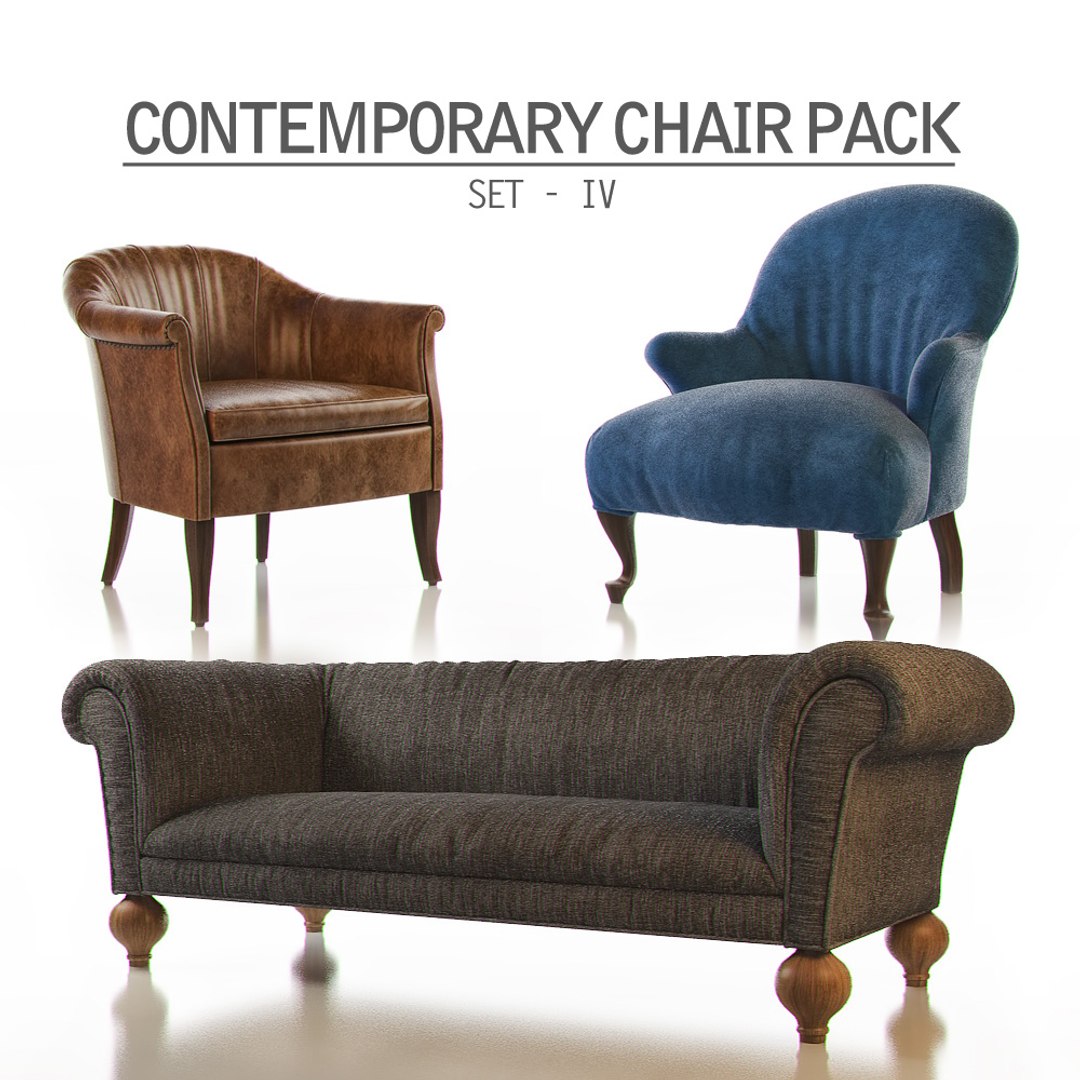 3d model contemporary chair pack