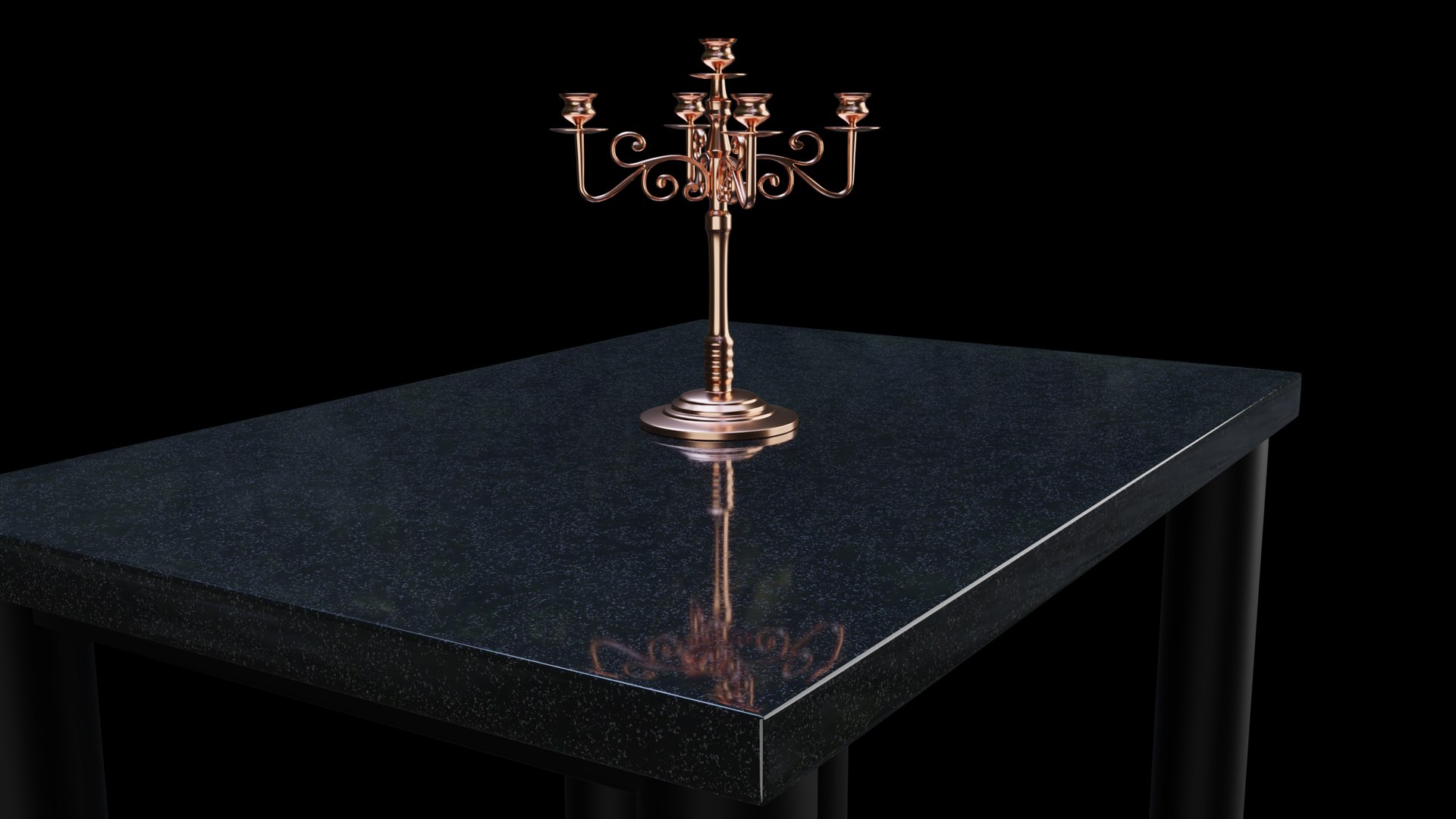 3D Kitchen Table Natural Gabbro Stone Model - TurboSquid 1780224