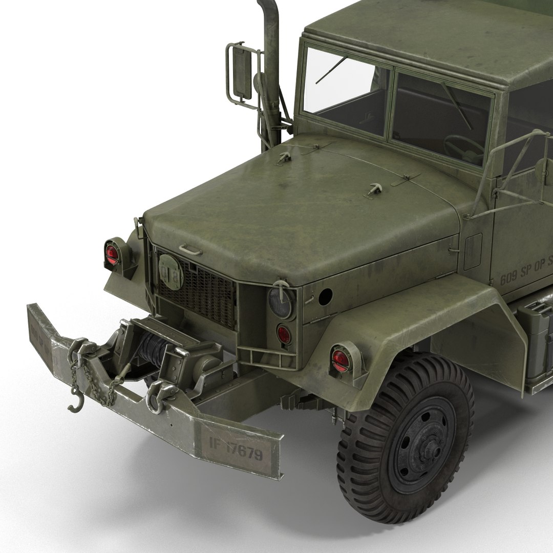 3d model military cargo truck m35a2