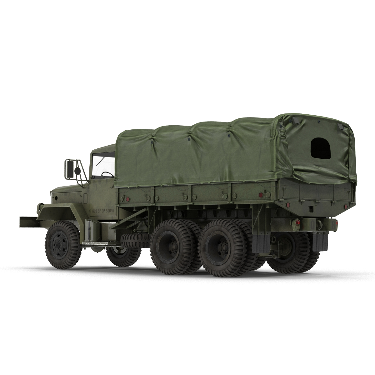 3d model military cargo truck m35a2