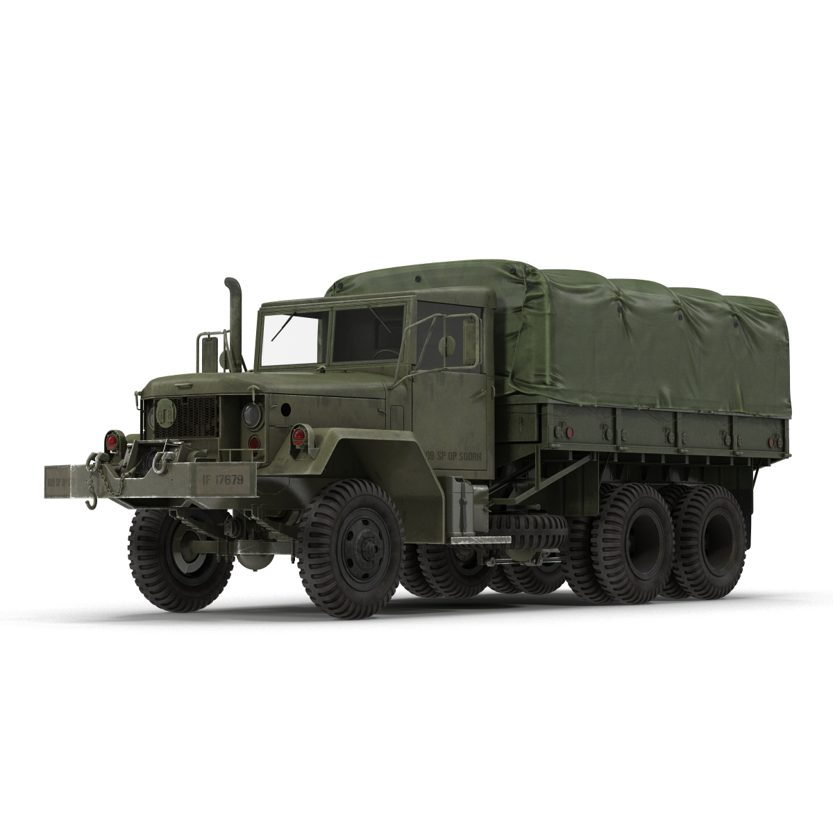 3d model military cargo truck m35a2