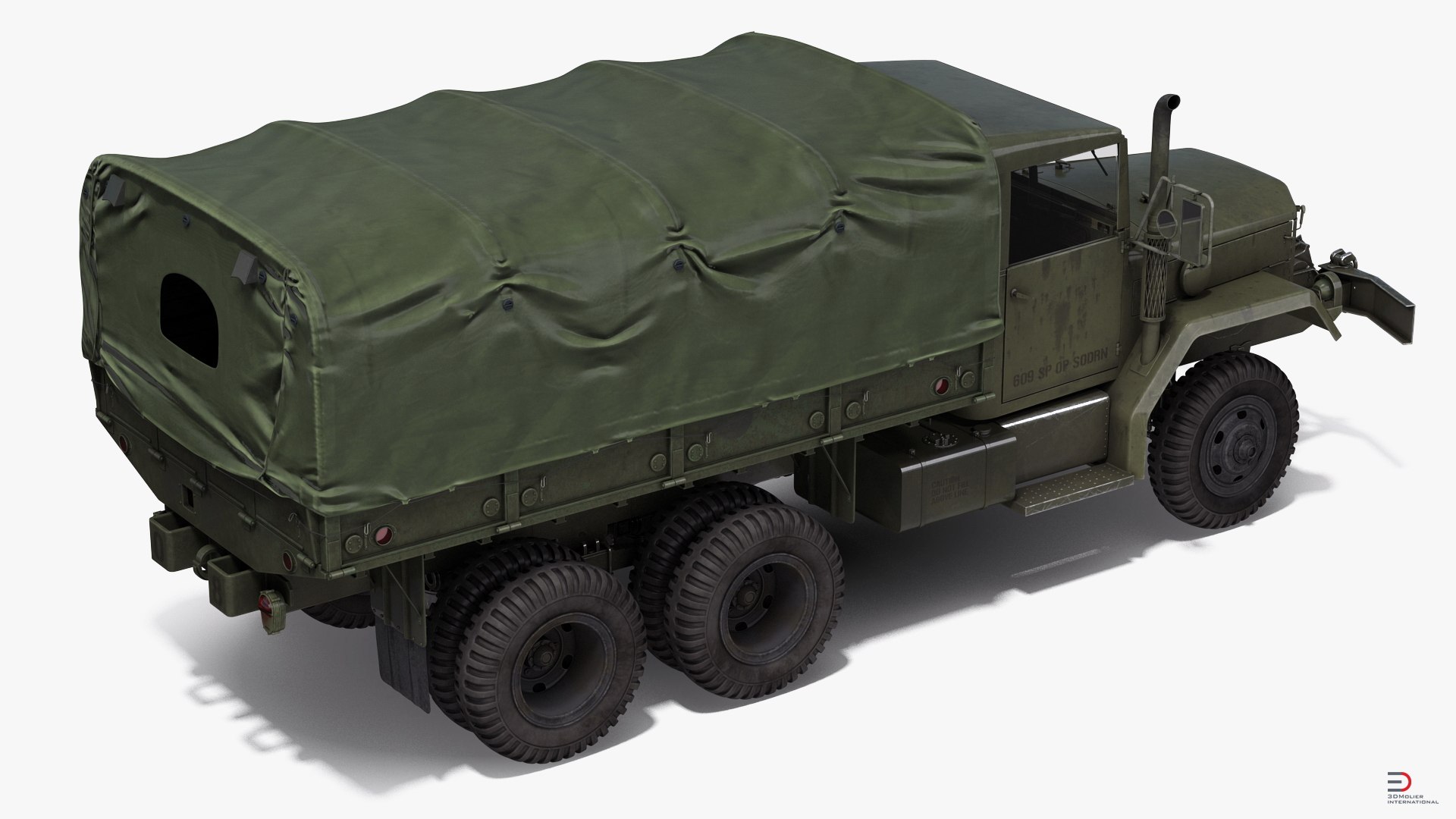 3d model military cargo truck m35a2