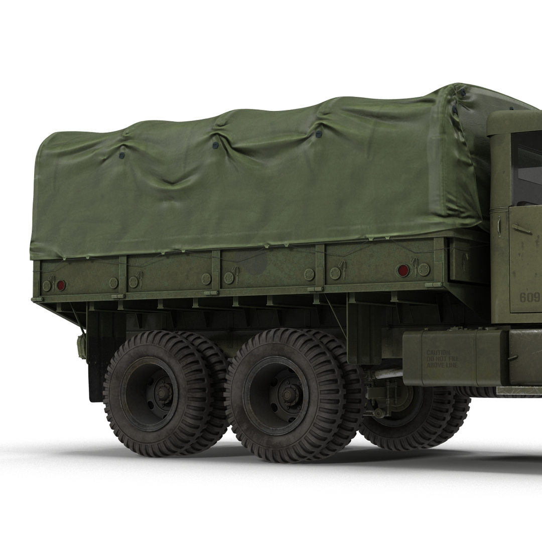 3d model military cargo truck m35a2