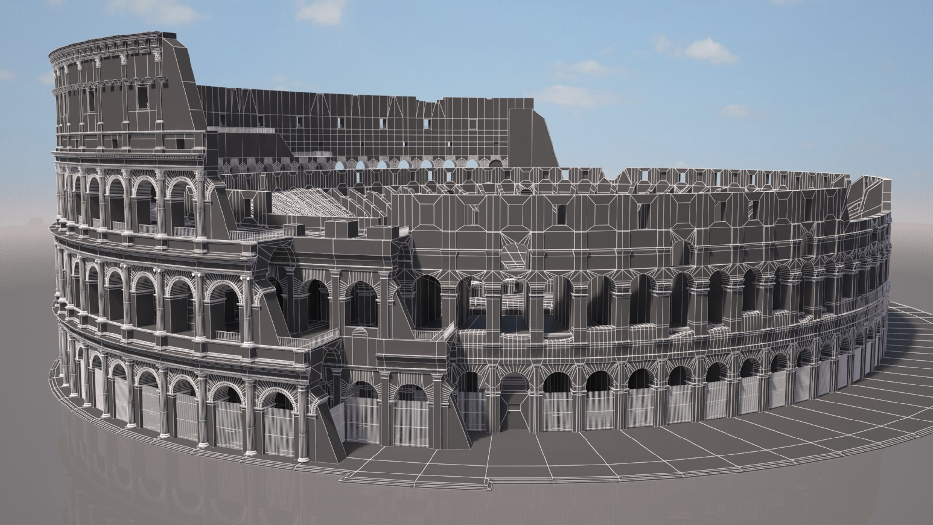 Roman colloseum ruins 3D model - TurboSquid 1196429