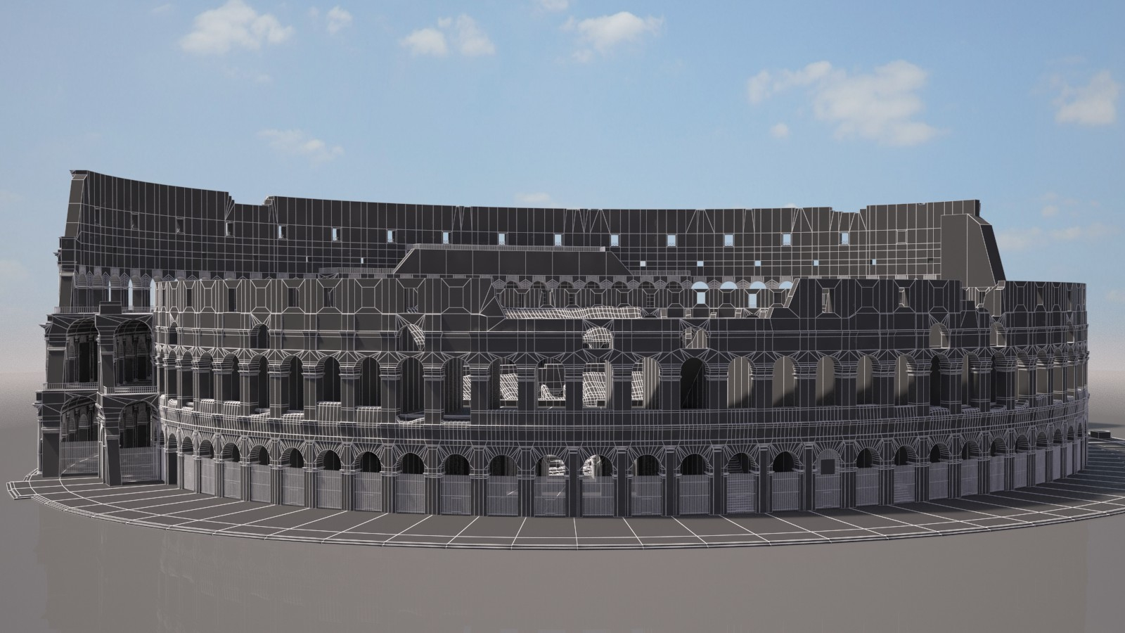 Roman colloseum ruins 3D model - TurboSquid 1196429