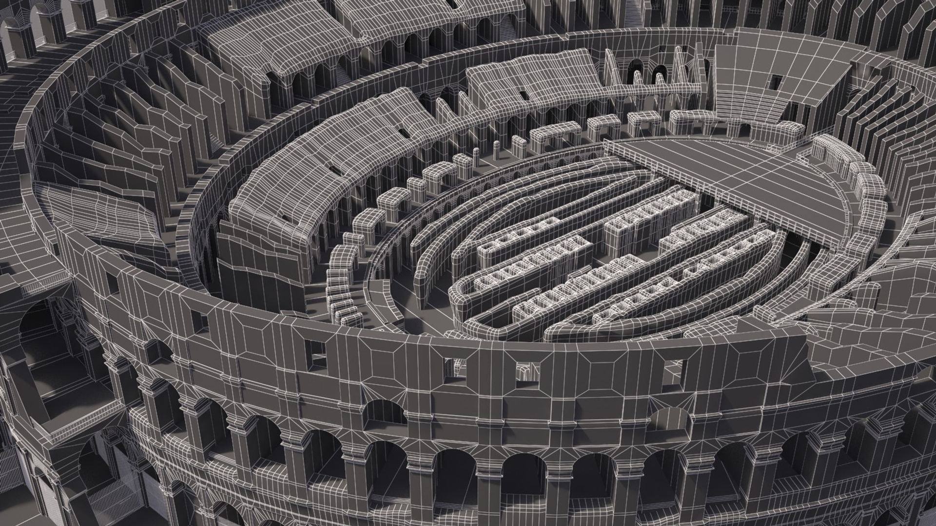 Roman colloseum ruins 3D model - TurboSquid 1196429