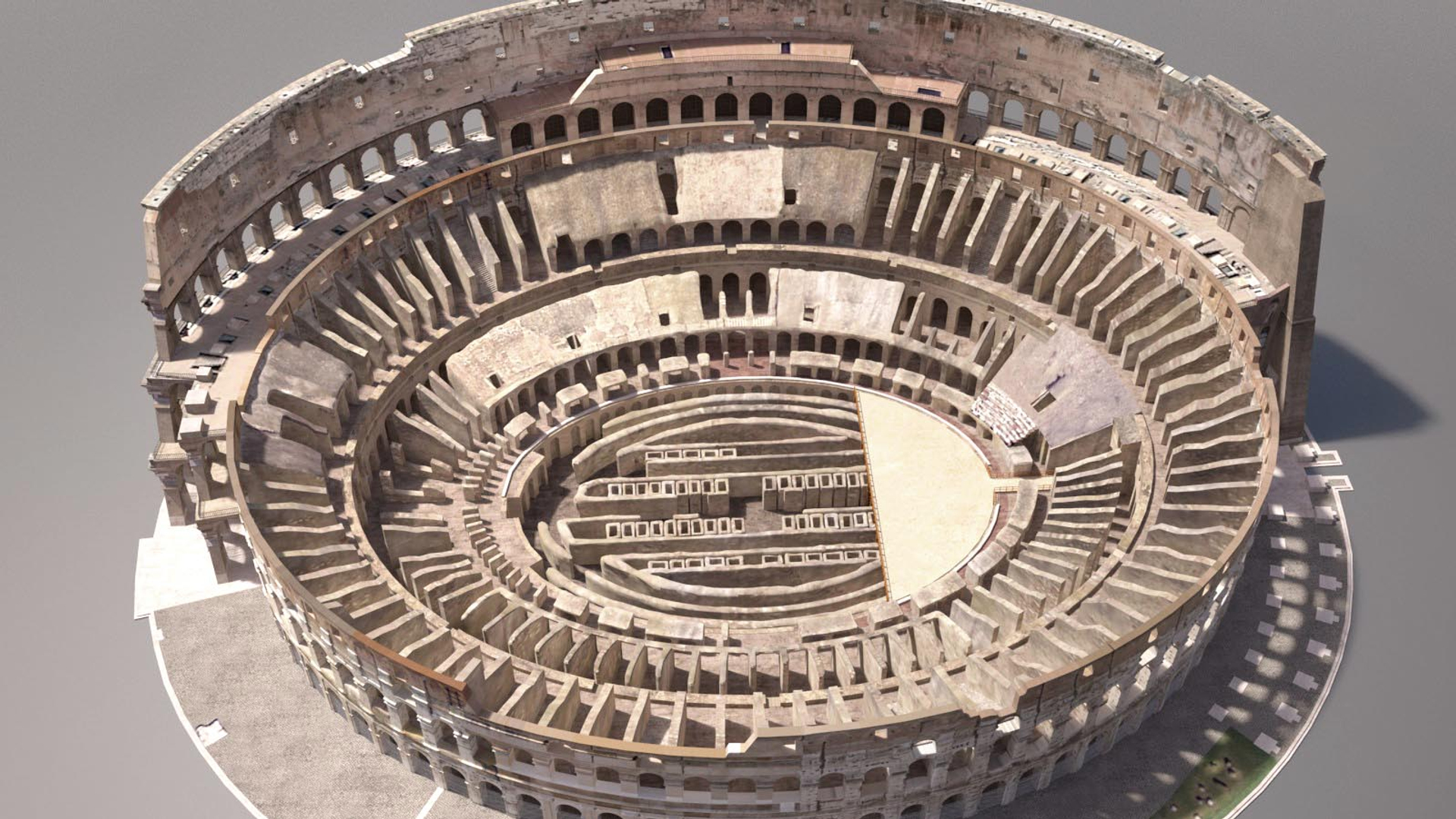 Roman colloseum ruins 3D model - TurboSquid 1196429
