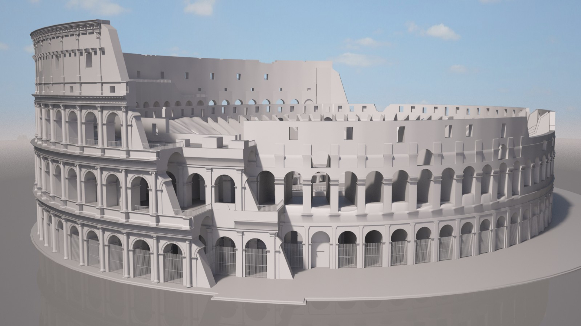 Roman colloseum ruins 3D model - TurboSquid 1196429