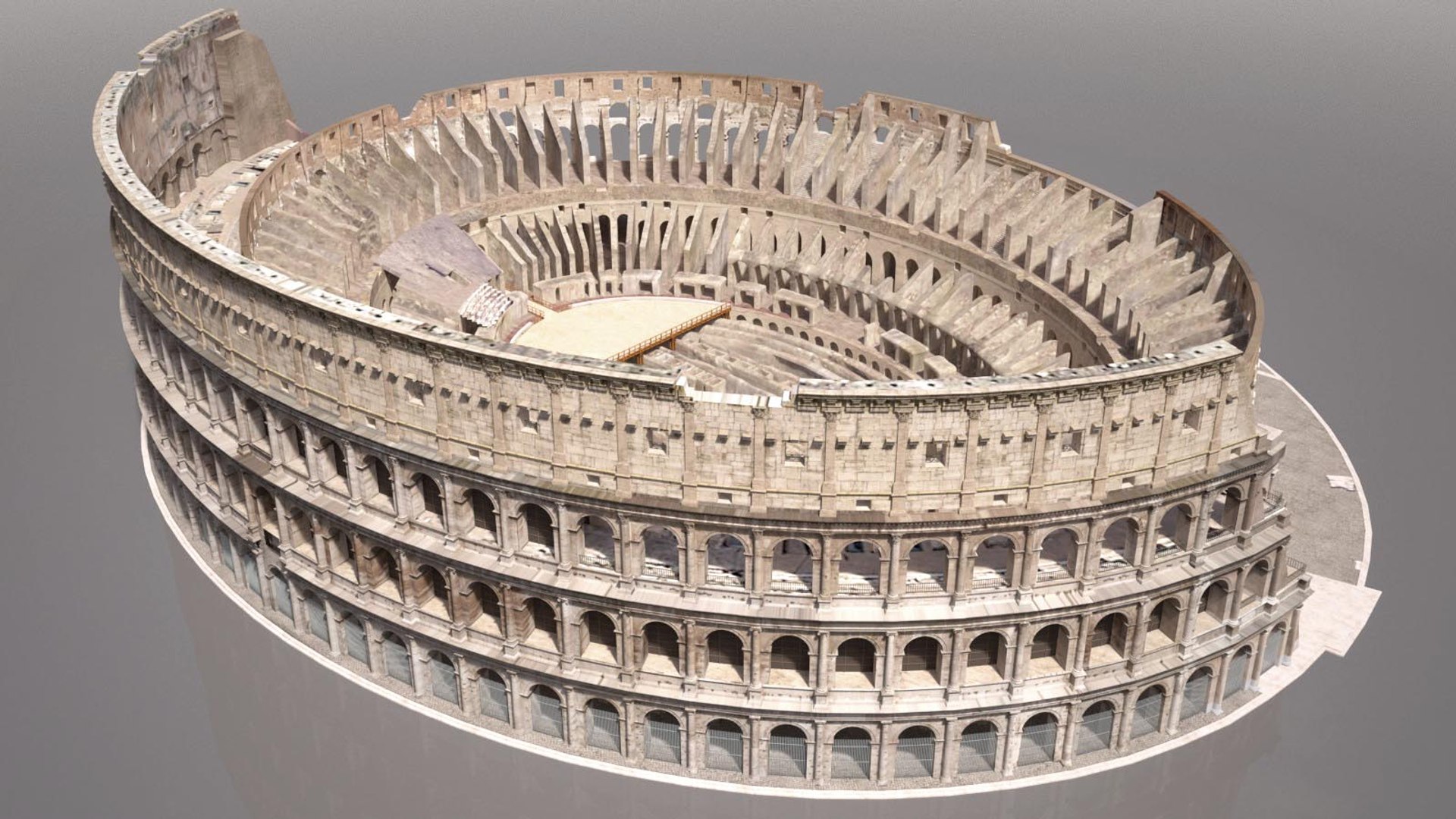 Roman Colloseum Ruins 3D Model - TurboSquid 1196429