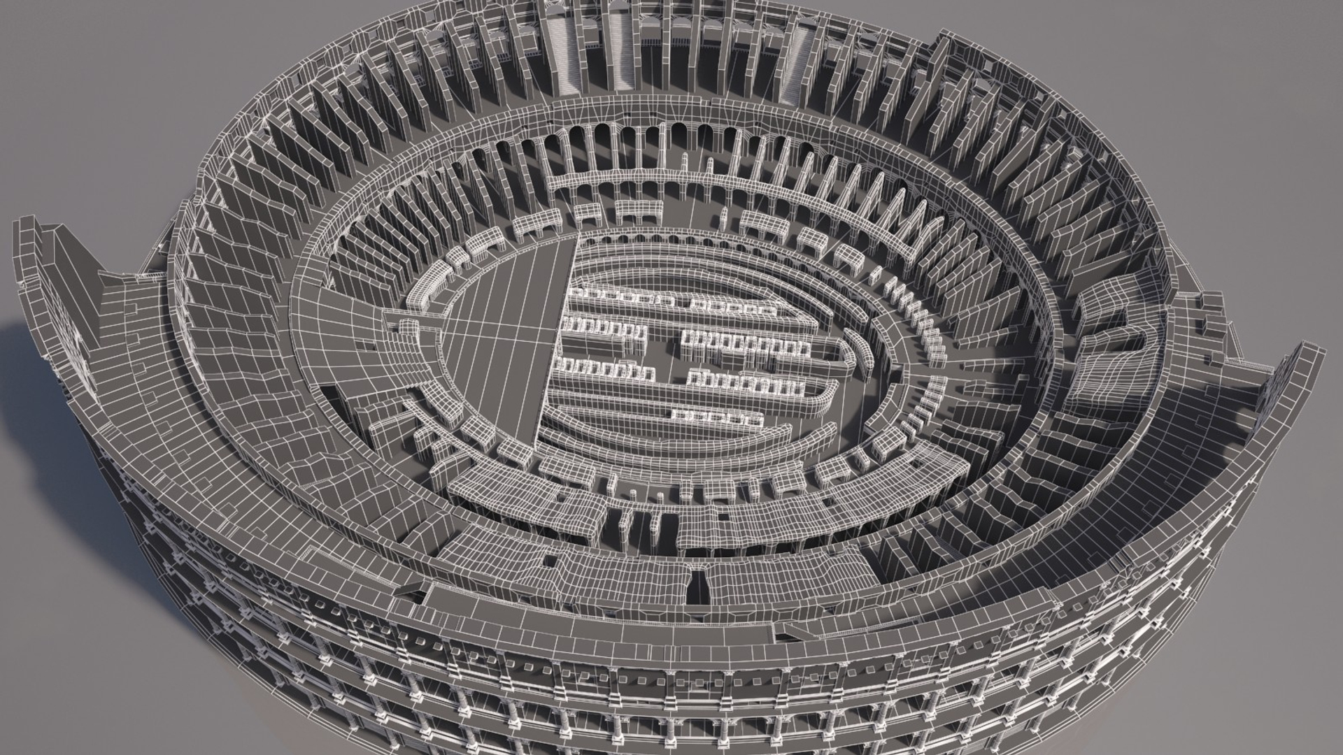 Roman colloseum ruins 3D model - TurboSquid 1196429