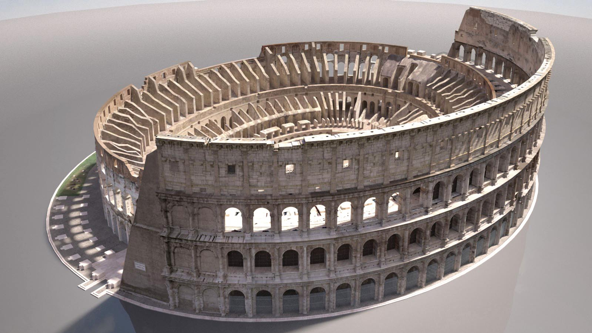 Roman colloseum ruins 3D model - TurboSquid 1196429
