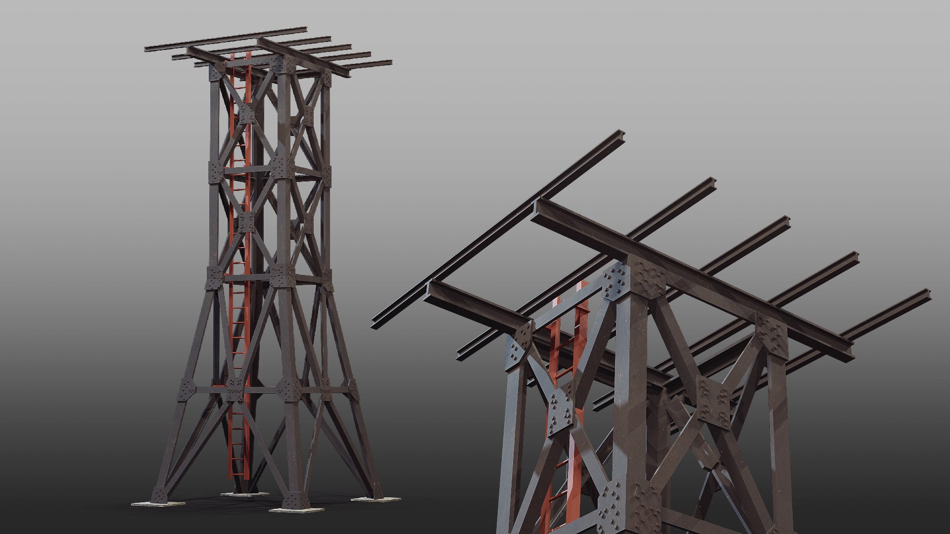 Watchtower Set 01 Model - TurboSquid 2162142