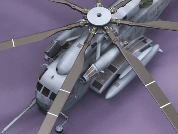 ch-53e super stallion helicopters 3d model