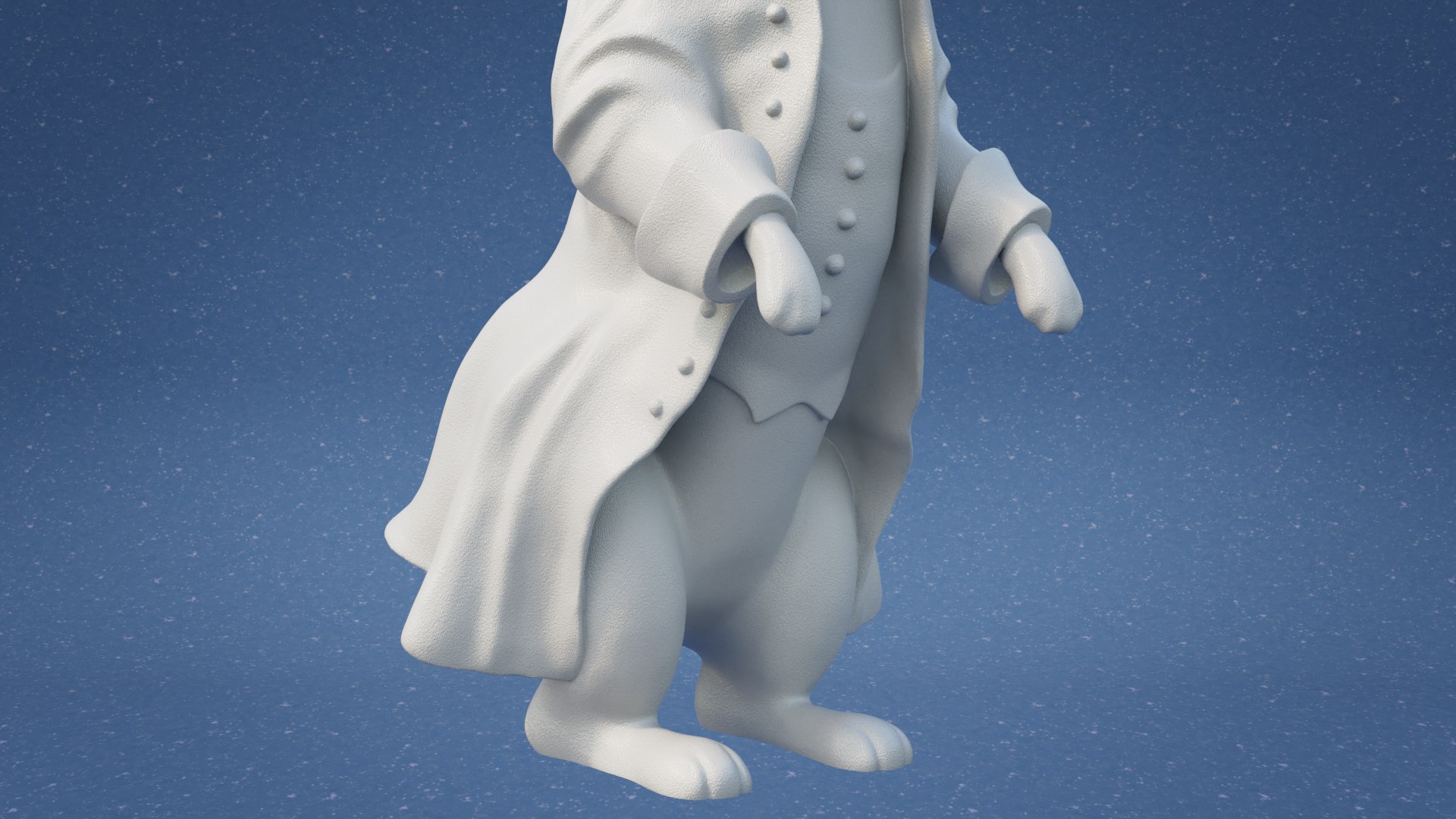 3D White Rabbit Model - TurboSquid 2222186