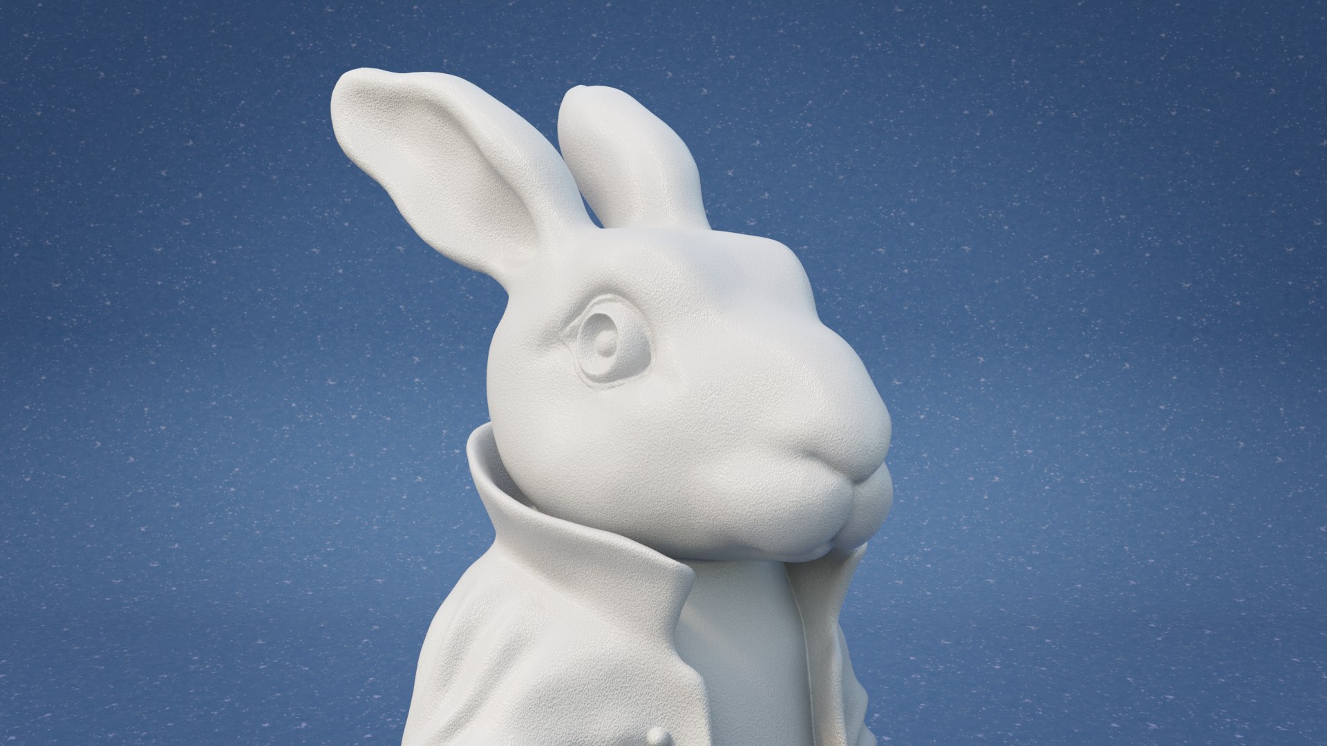3D White Rabbit Model - TurboSquid 2222186