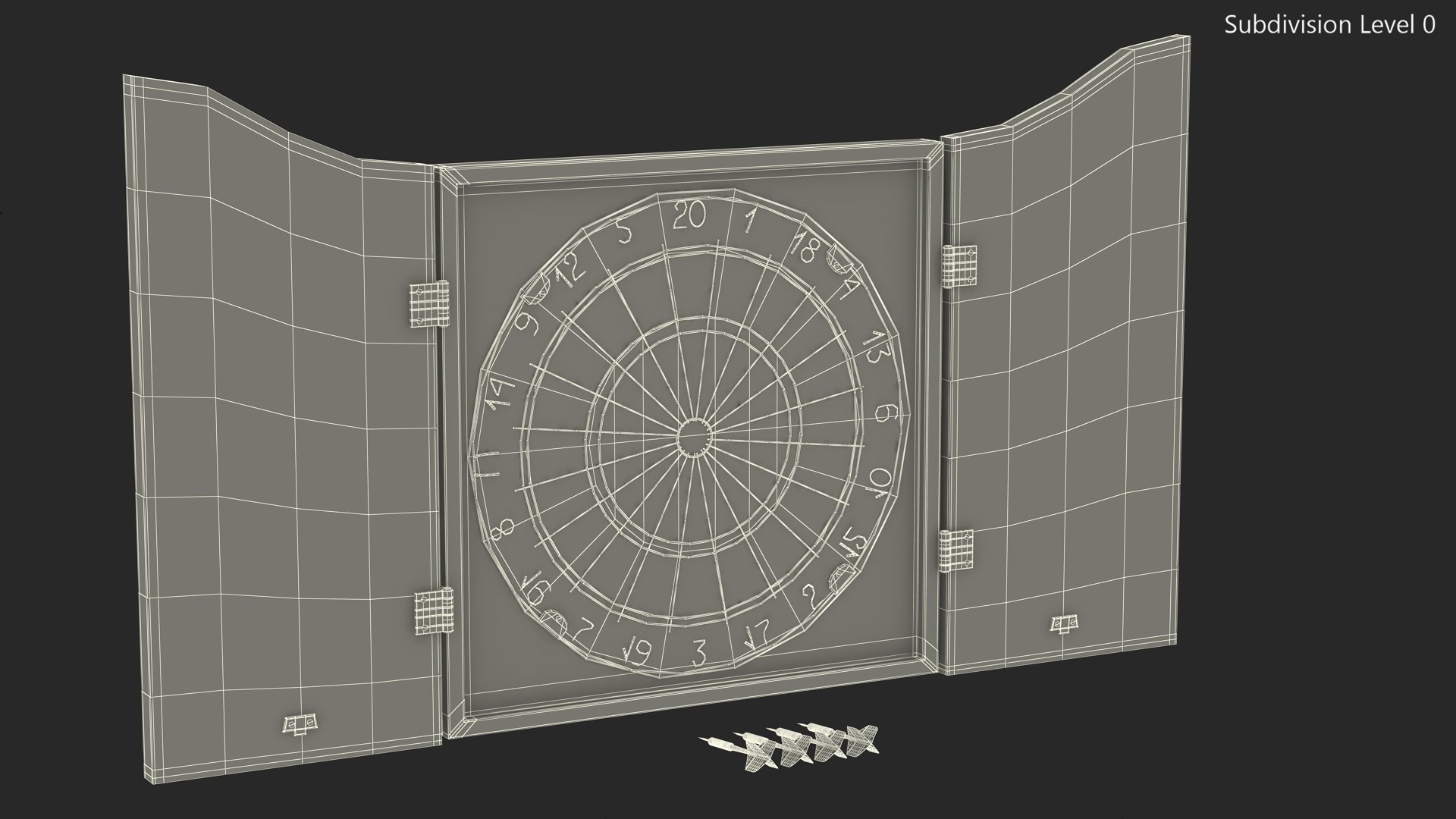 Classic Dartboard With Cabinet And Scoreboards 3D Model - TurboSquid ...