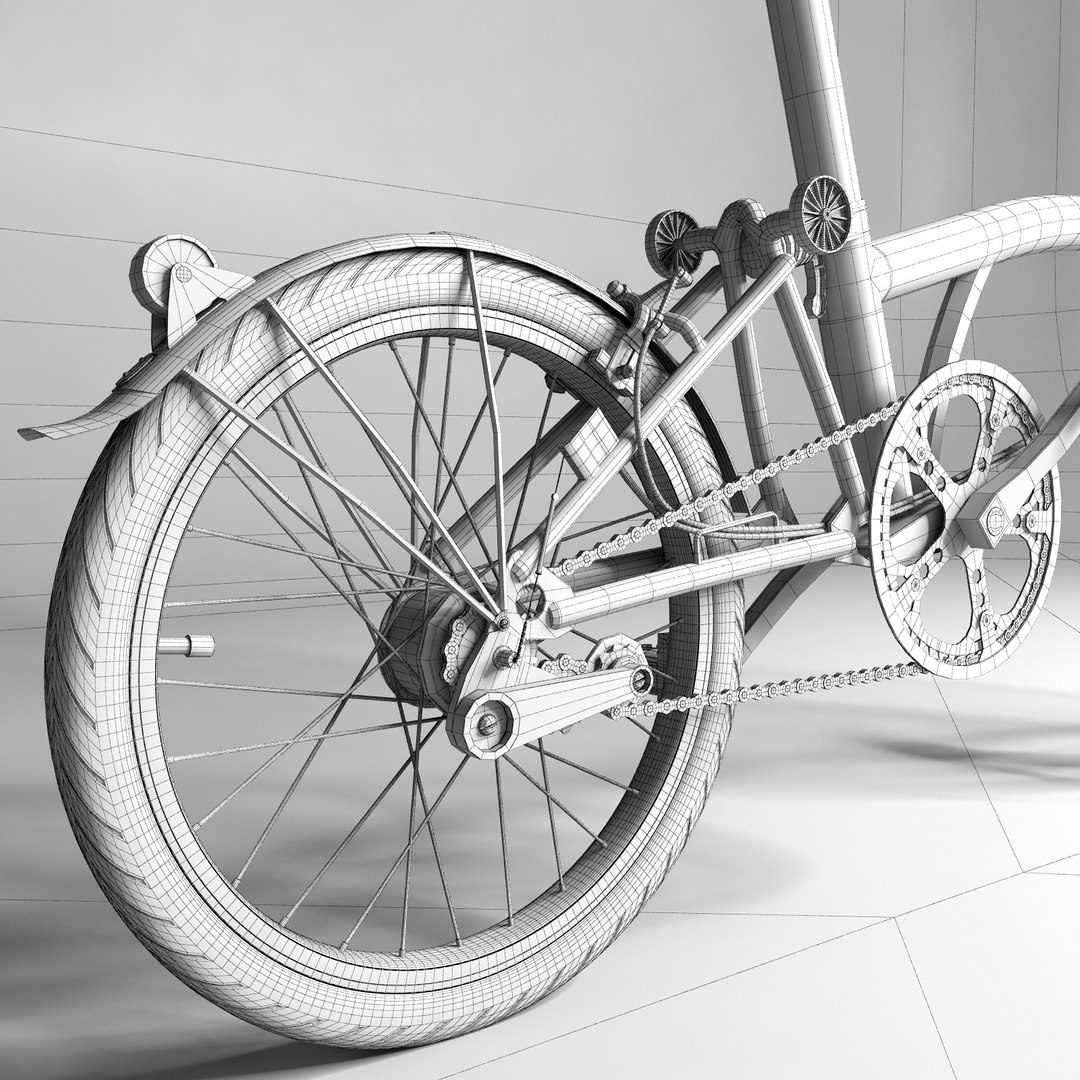 3ds Max Brompton Fold Bike