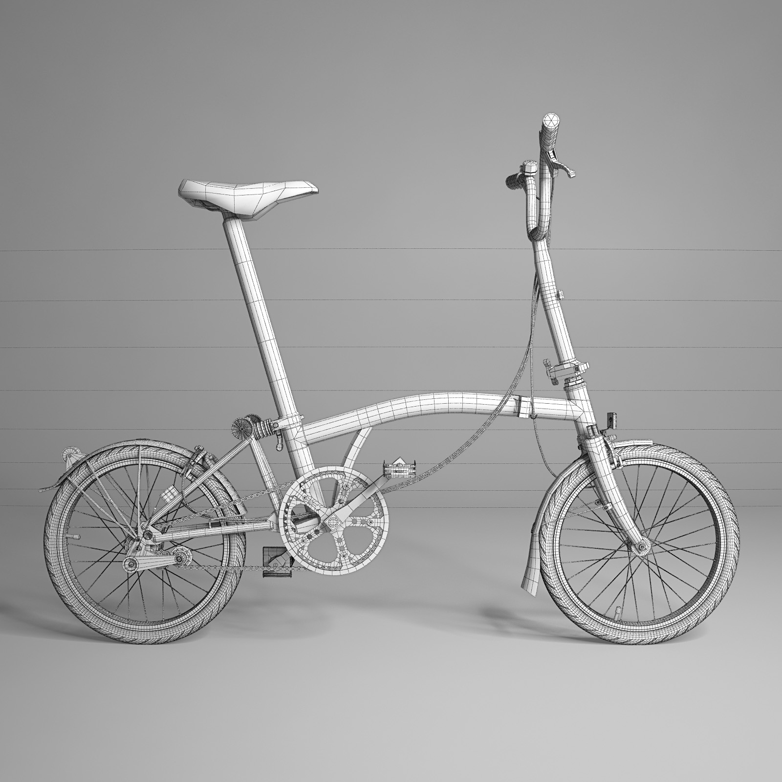 3ds max brompton fold bike