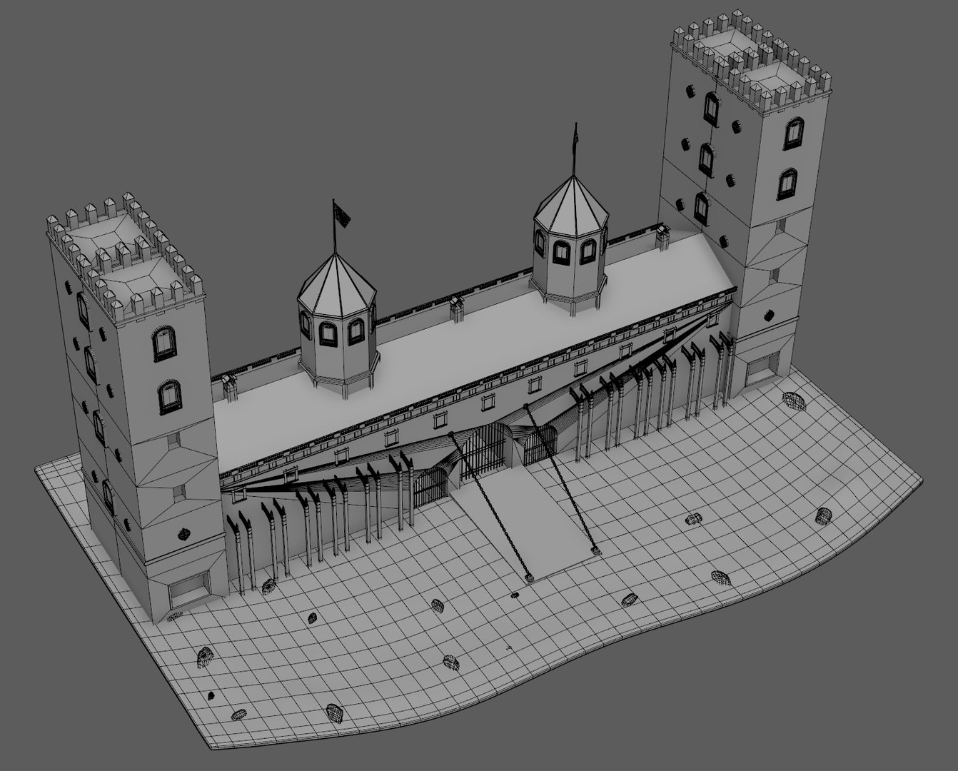 3D model fantasy tower gate - TurboSquid 1345686