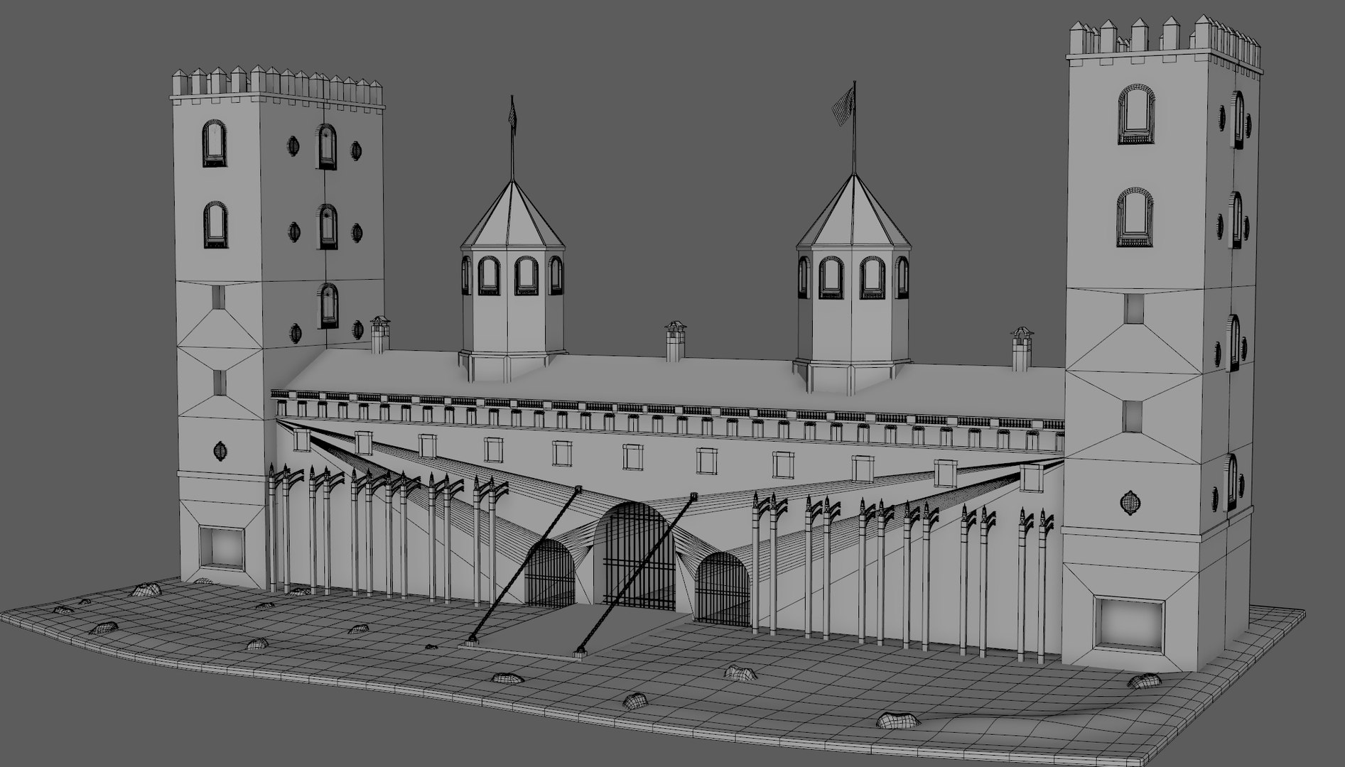 3D model fantasy tower gate - TurboSquid 1345686