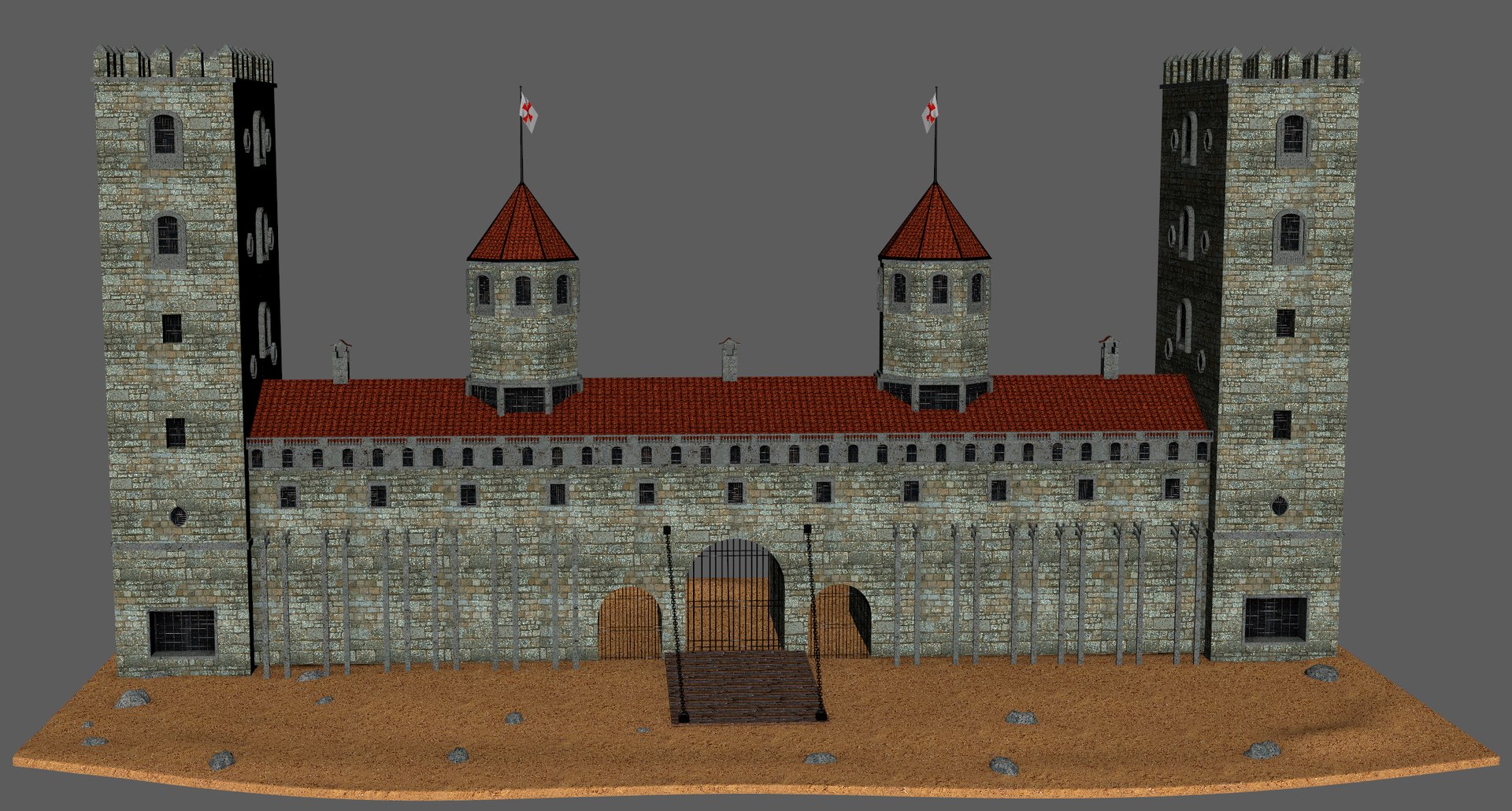 3D model fantasy tower gate - TurboSquid 1345686