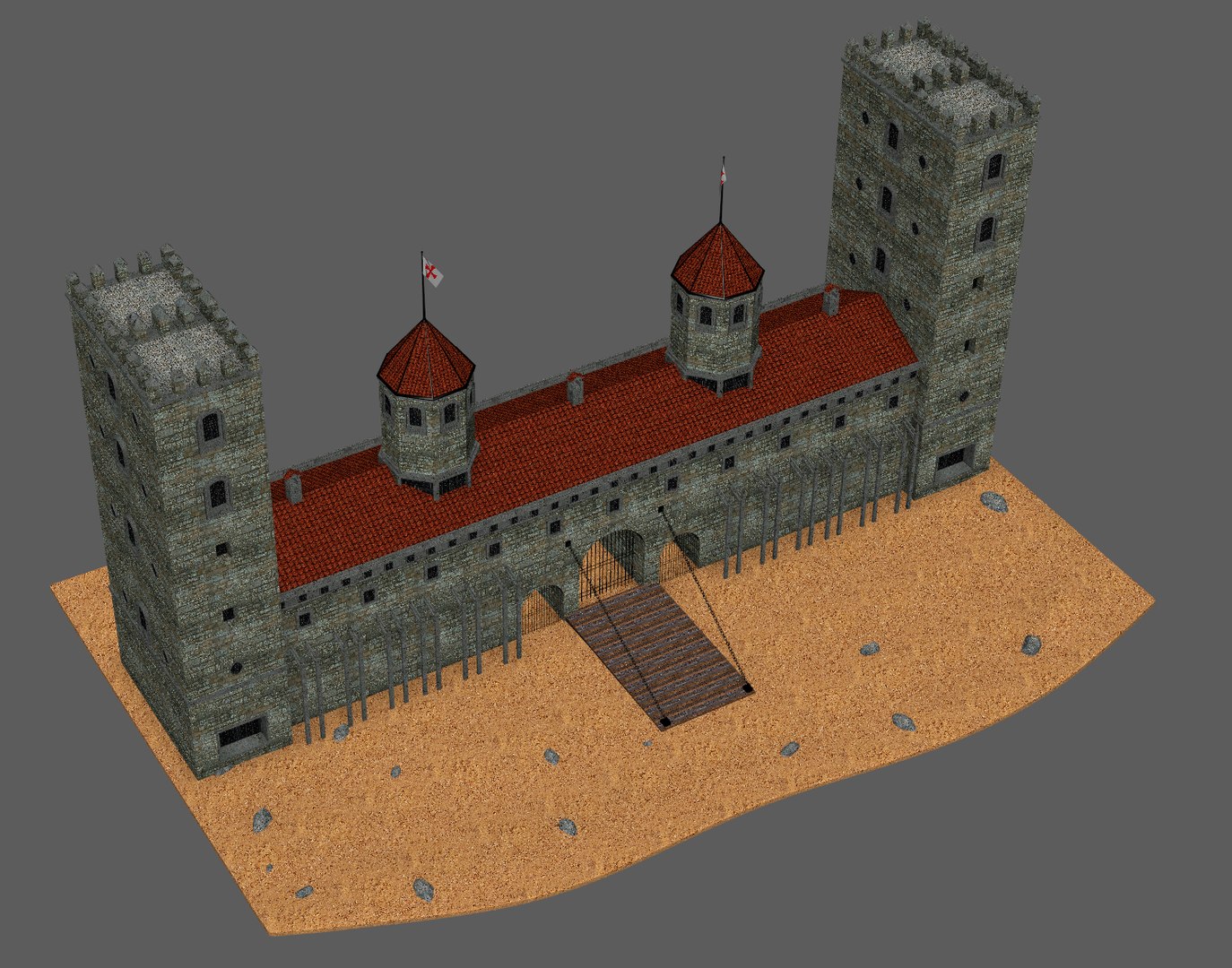 3D model fantasy tower gate - TurboSquid 1345686