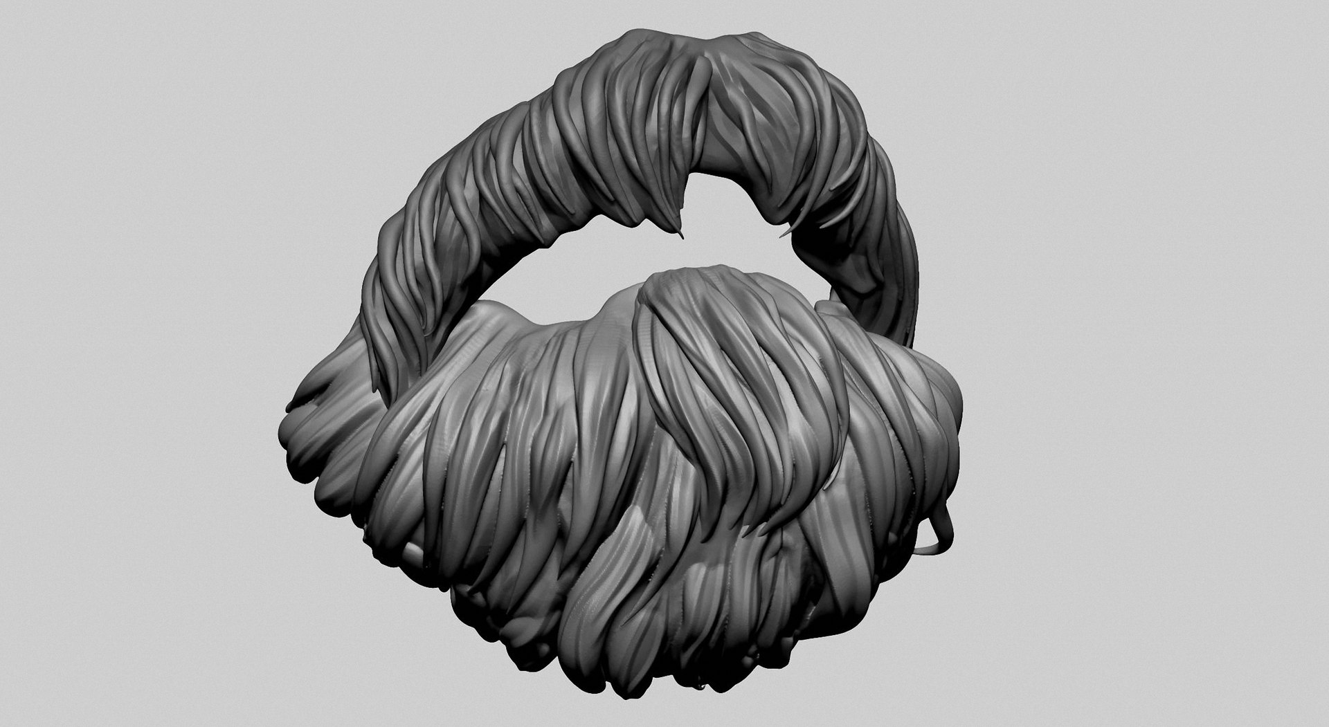 3D Model Mustache And Goatee - TurboSquid 2202885