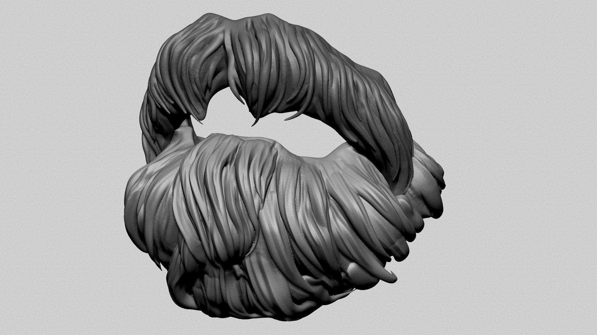 3D Model Mustache And Goatee - TurboSquid 2202885