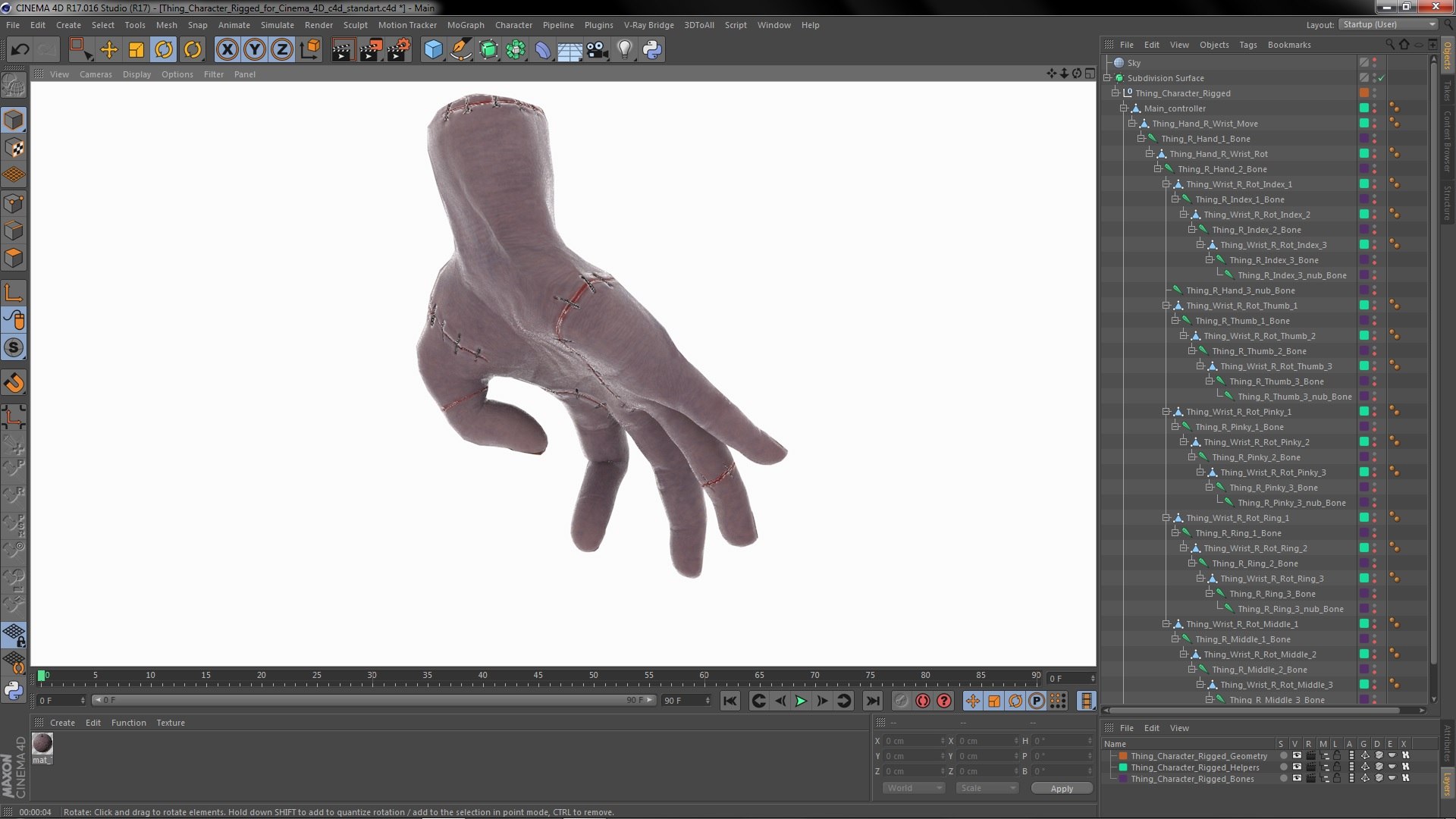 Thing Character Rigged for Cinema 4D 3D model - TurboSquid 2082938