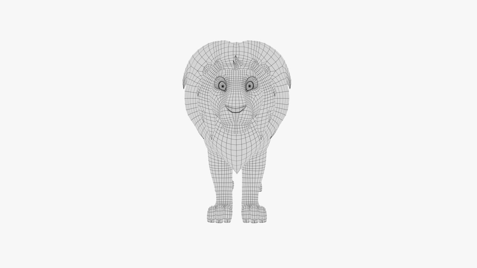 3D Cartoon Lion - TurboSquid 2121697