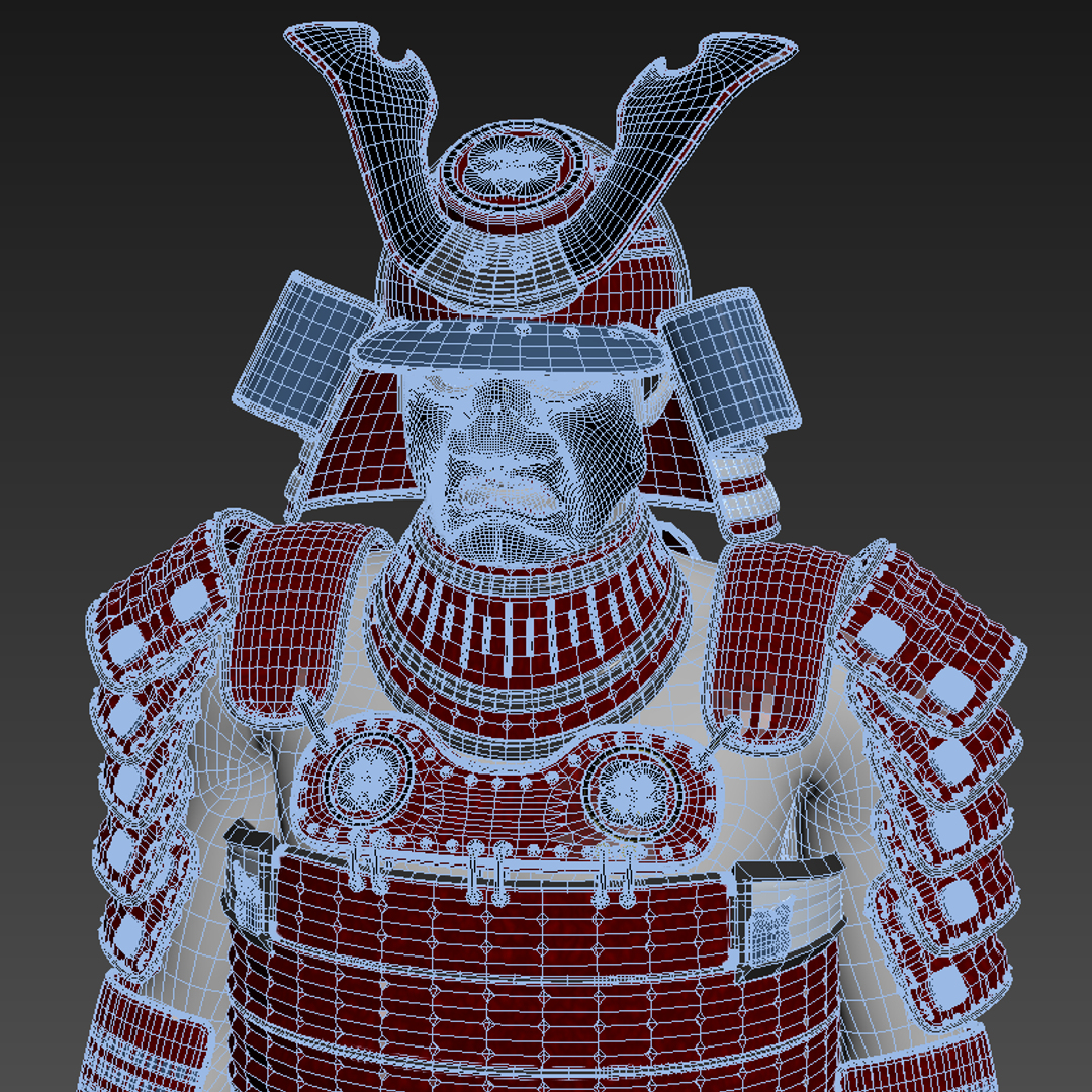 obj japanese samurai armor