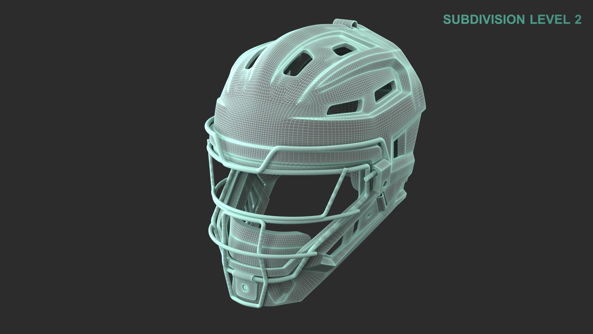 3D Catcher Helmet Model - TurboSquid 2108270