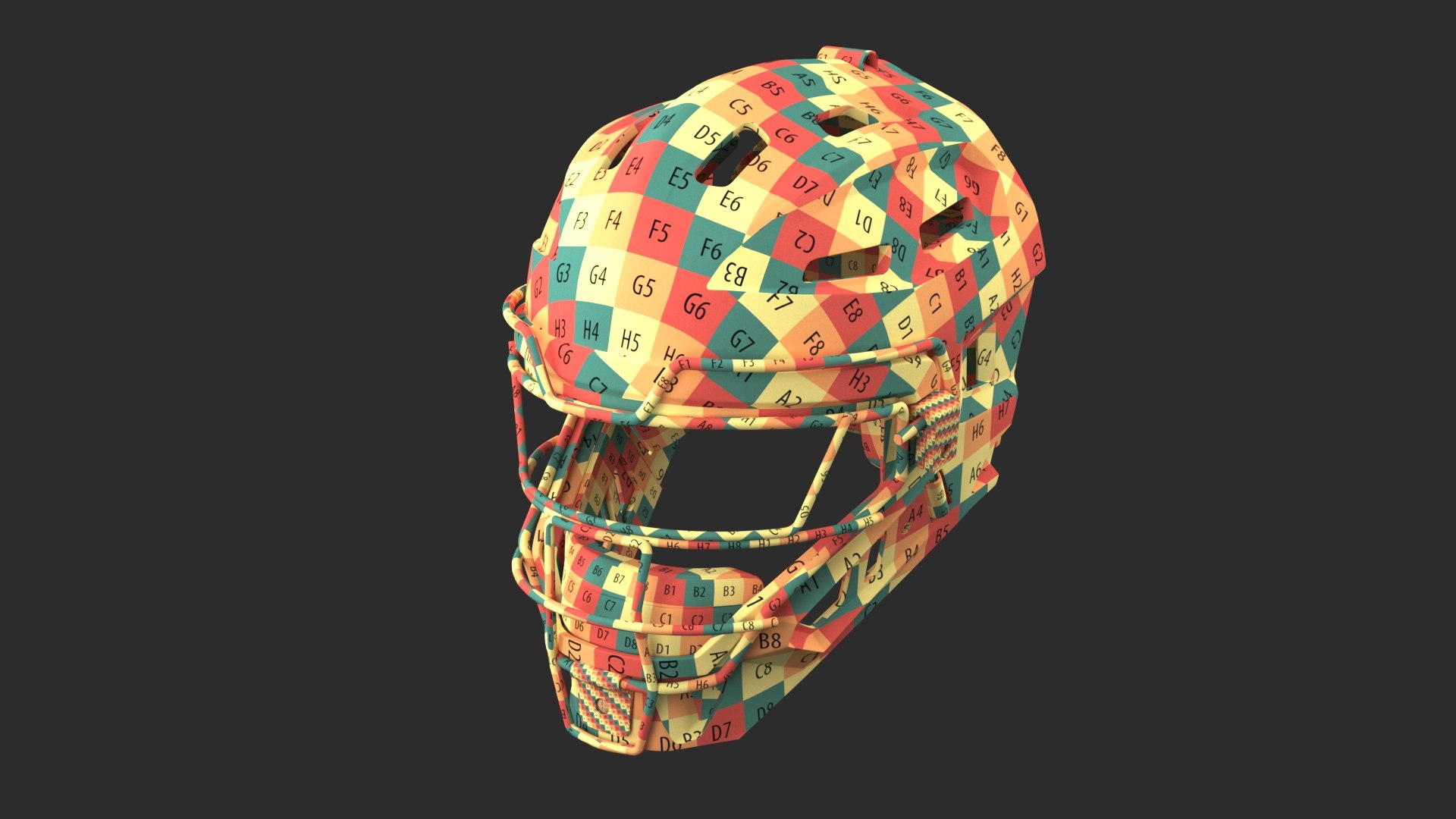 3D Catcher Helmet Model - TurboSquid 2108270