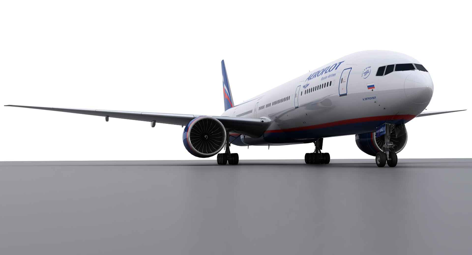 777-300 Aeroflot Model - TurboSquid 1252429