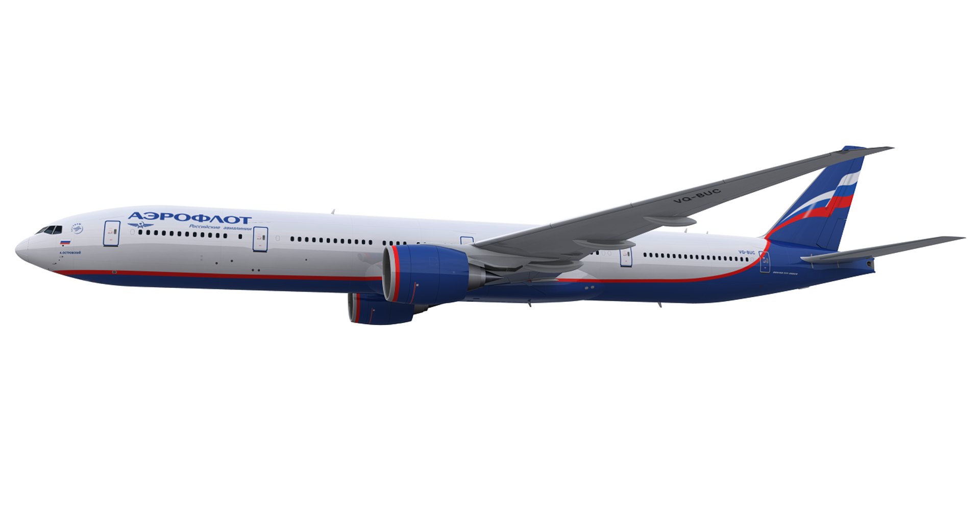 777-300 Aeroflot Model - TurboSquid 1252429