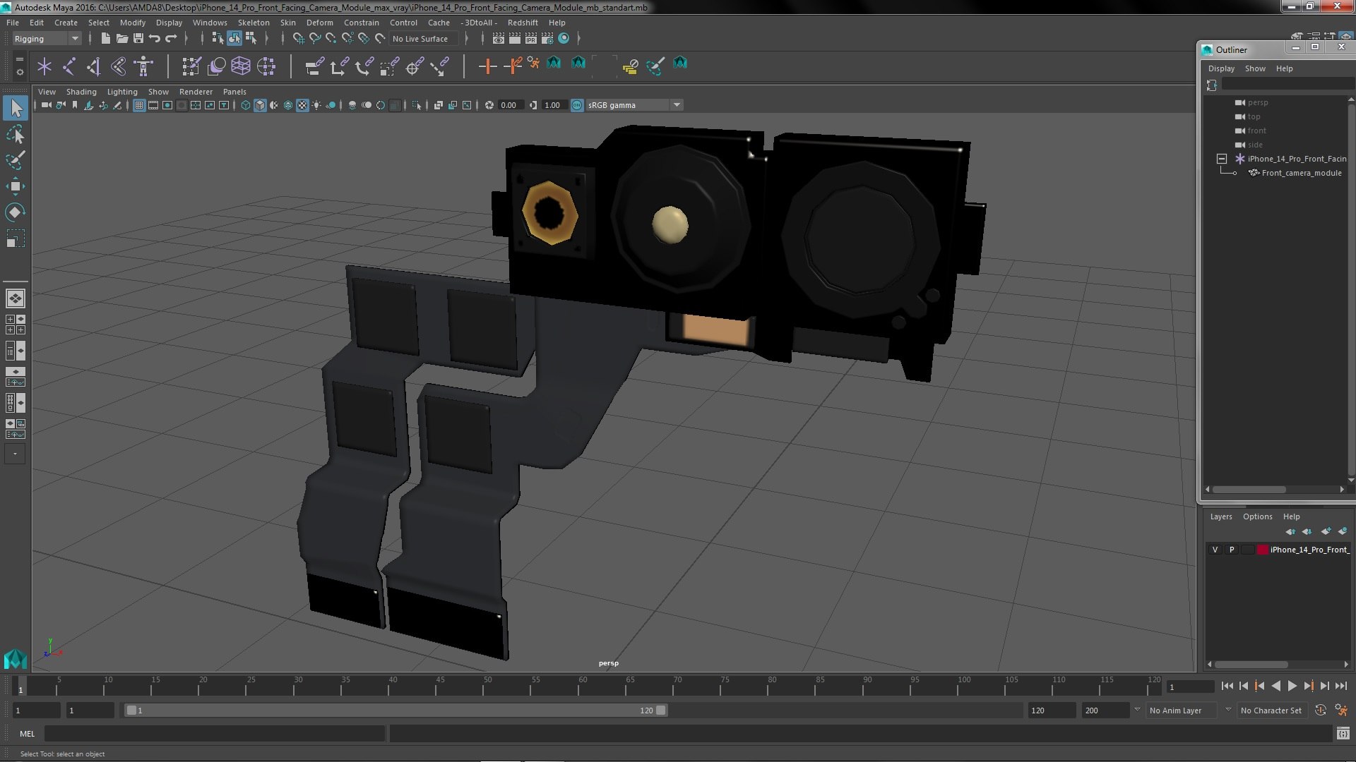 IPhone 14 Pro Front Facing Camera Module 3D model - TurboSquid 2090349