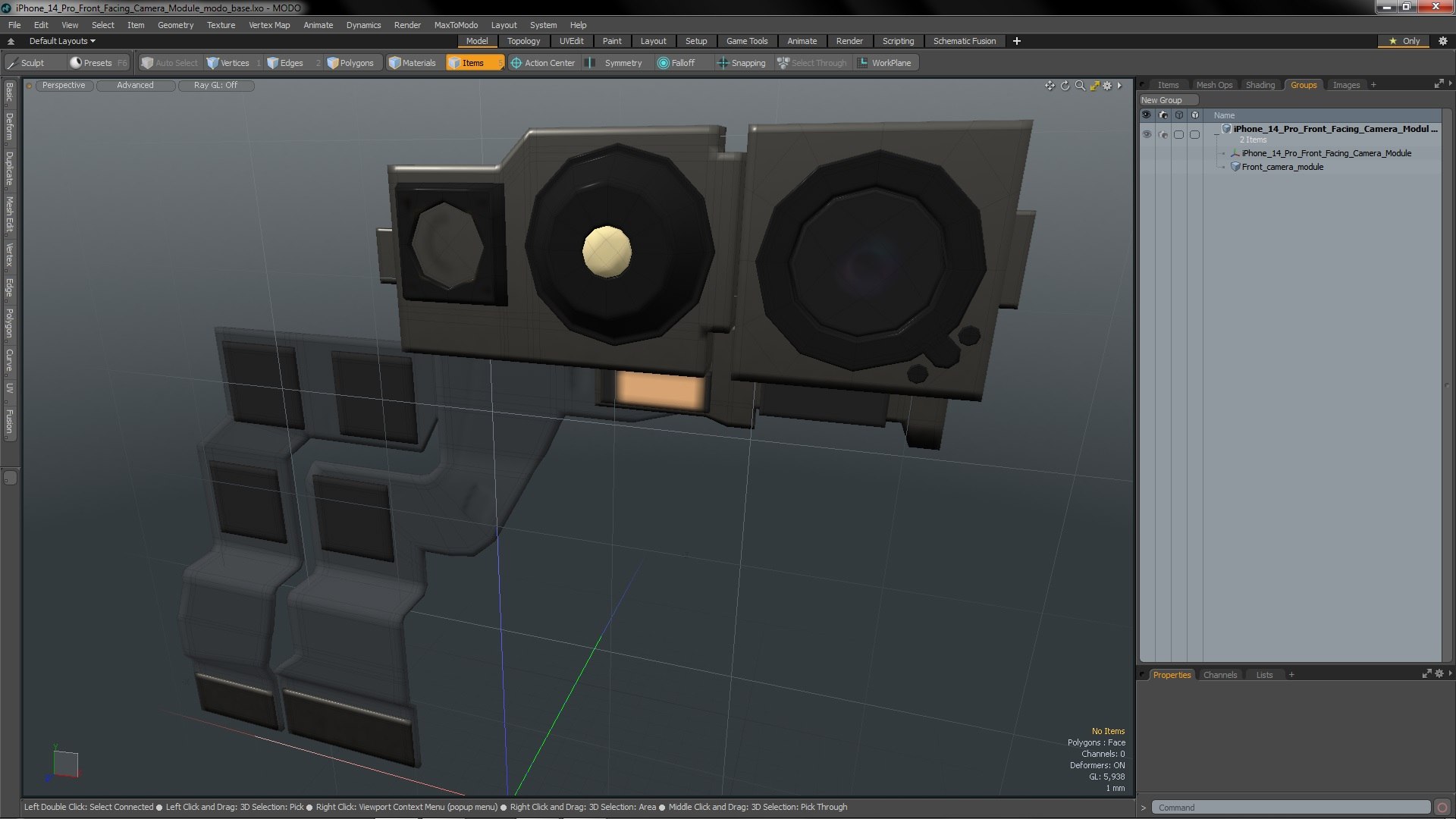 IPhone 14 Pro Front Facing Camera Module 3D model - TurboSquid 2090349