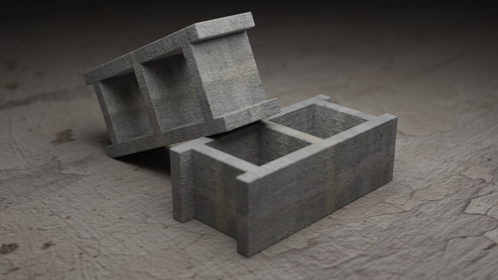 3D Low Poly Cinder Block - TurboSquid 2074621