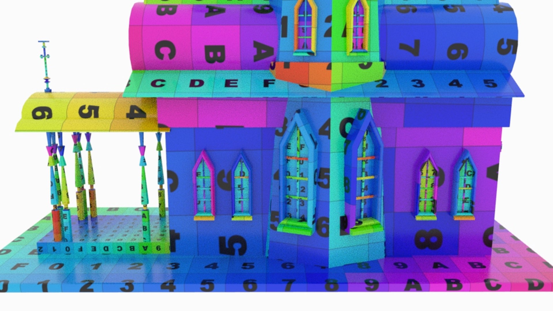 3d Model Abandoned Church