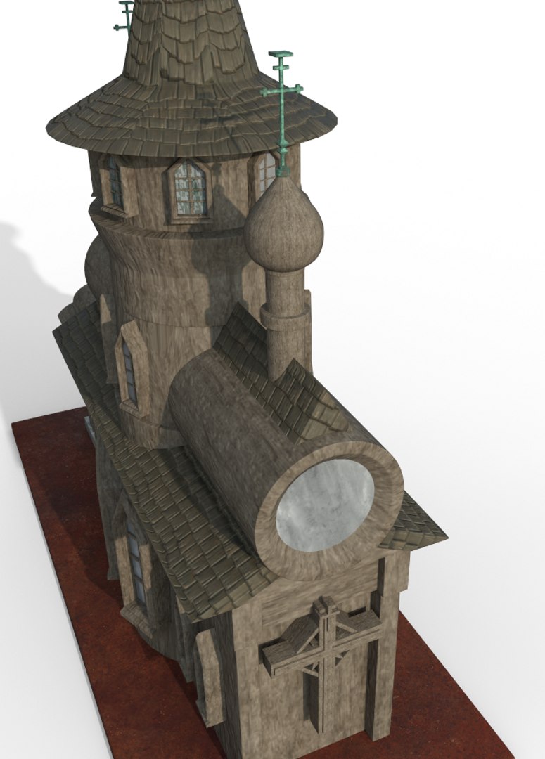 3d Model Abandoned Church