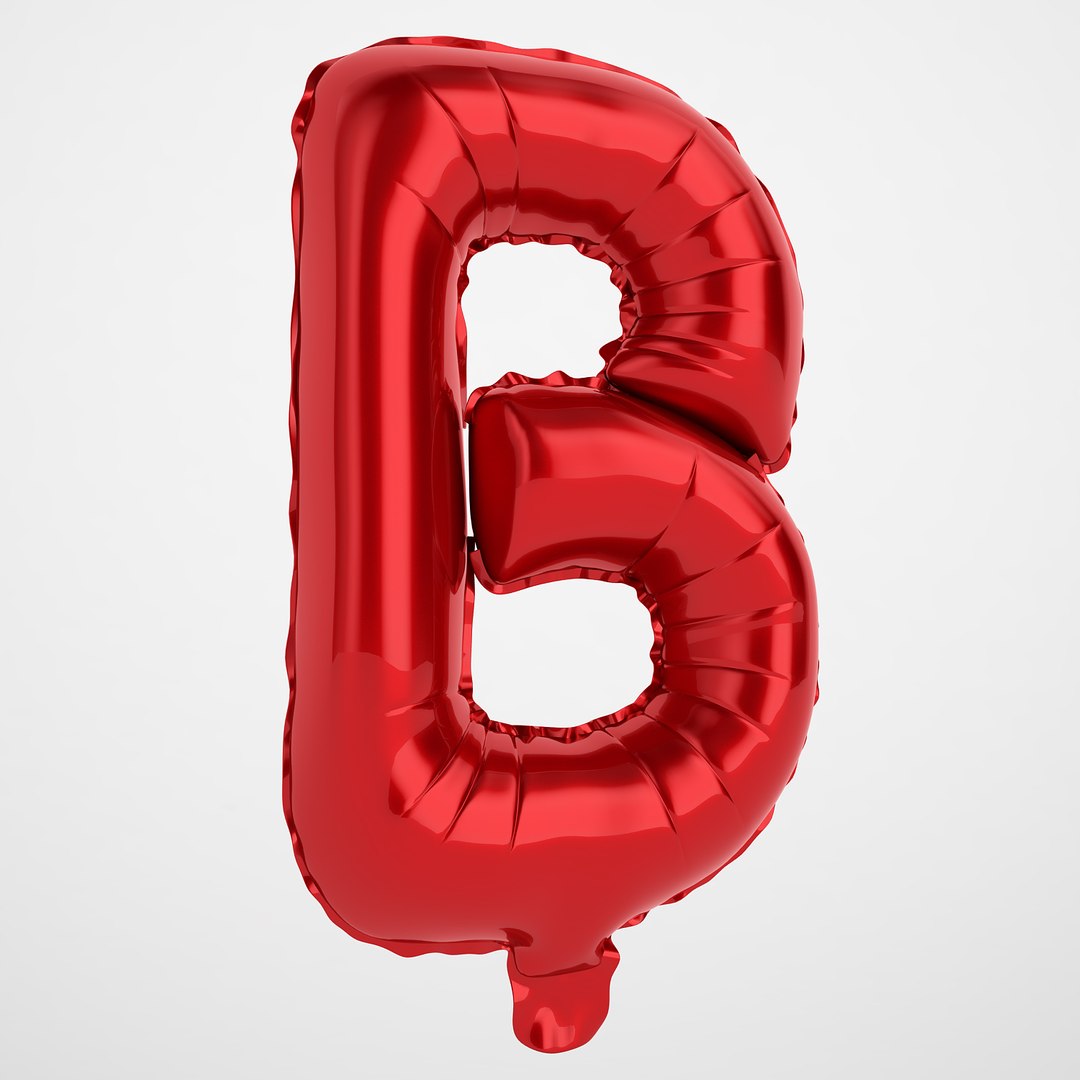 3D Model Balloon Letter B - TurboSquid 1382619