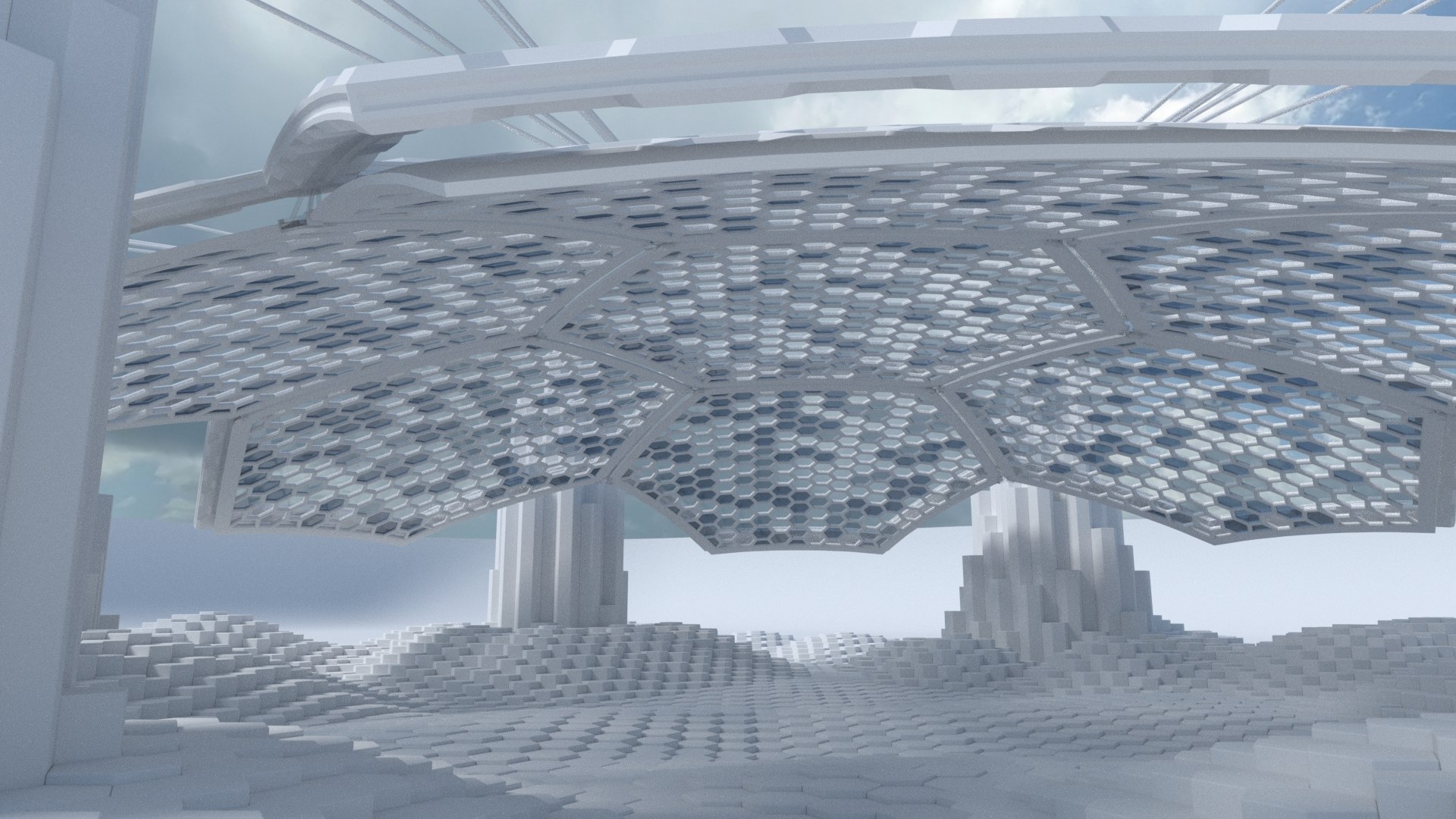 Sci Fi Landscape Hexagon 3D Model | 1145270 | TurboSquid