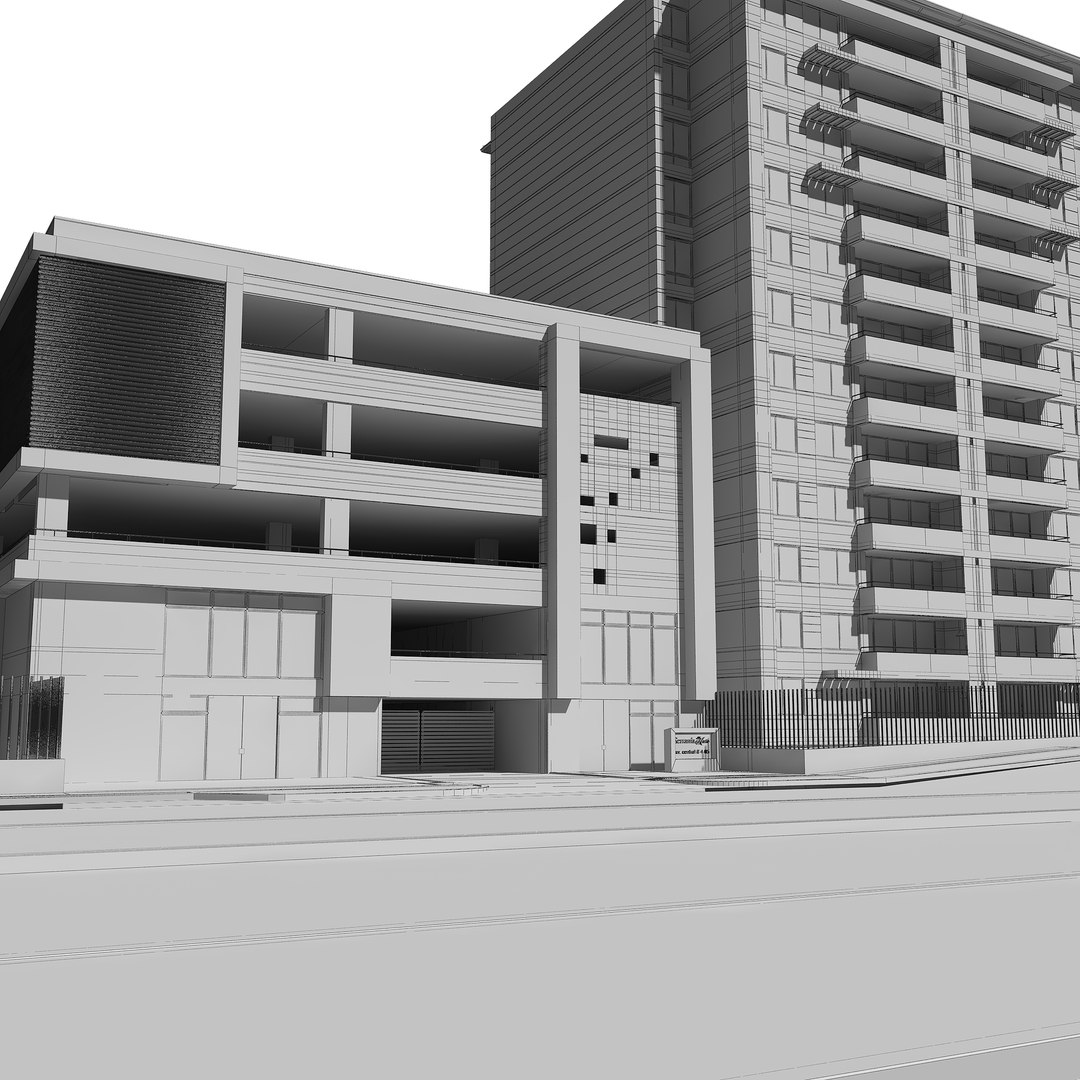3ds Max Residential Building Complex