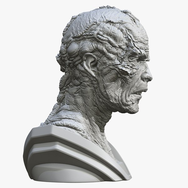 Zombie Bust 3D Print model - TurboSquid 2016689