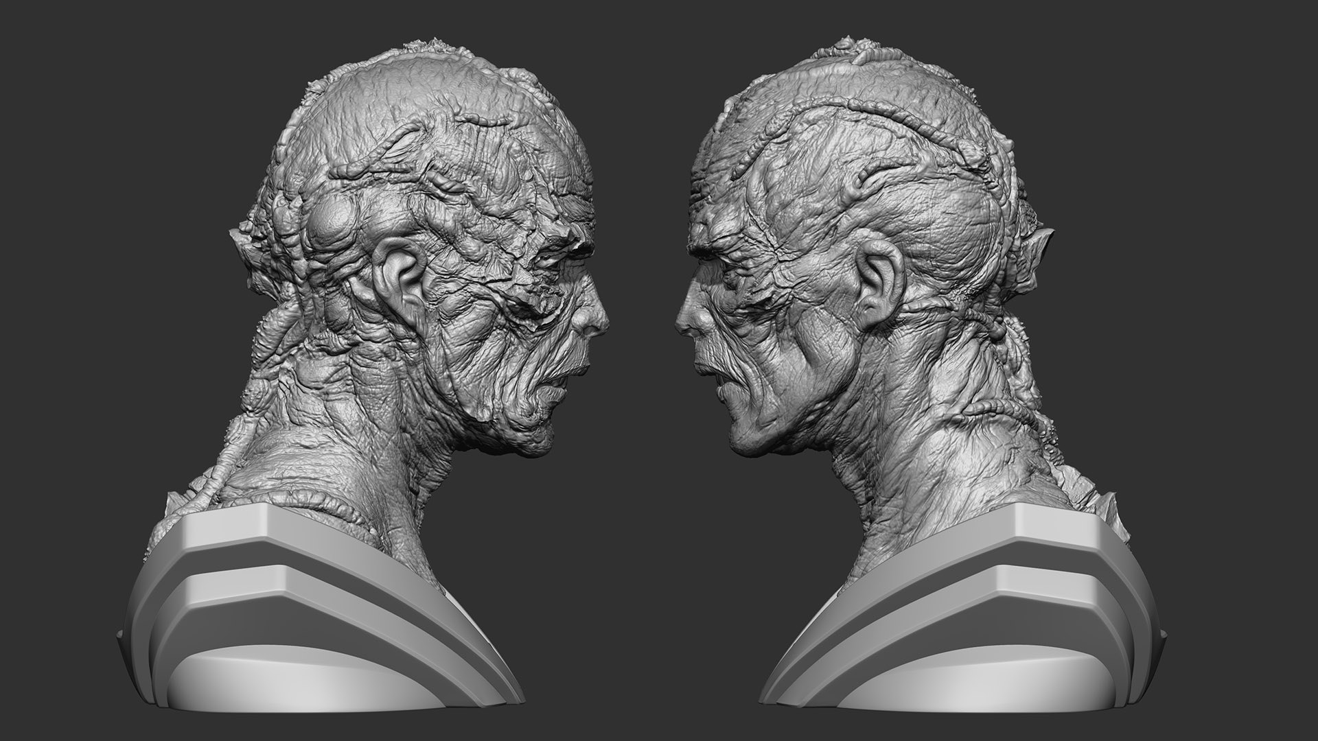 Zombie Bust 3D Print Model - TurboSquid 2016689